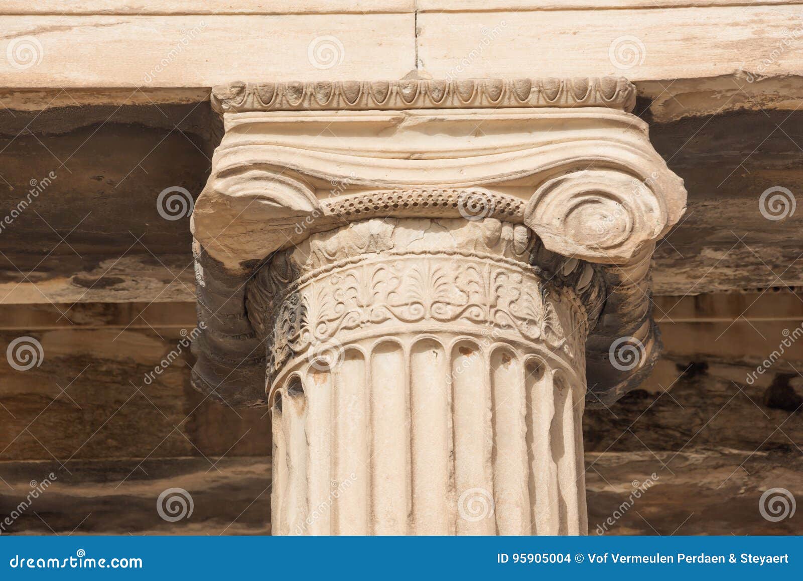 Detail of an Ionic Column from the Erechtheion Stock Photo - Image of ...