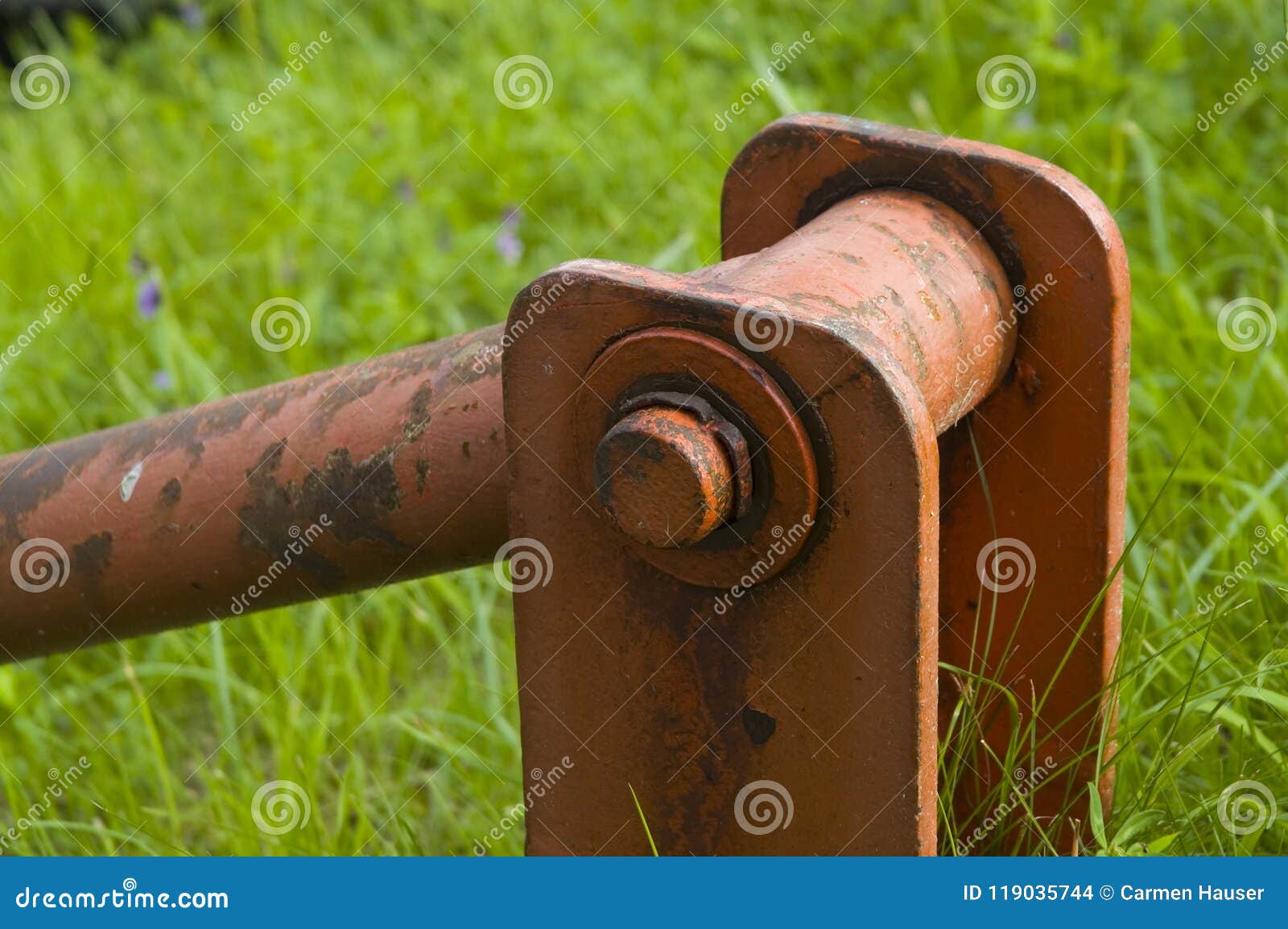 Detail of an iron railing stock photo. Image of object - 119035744