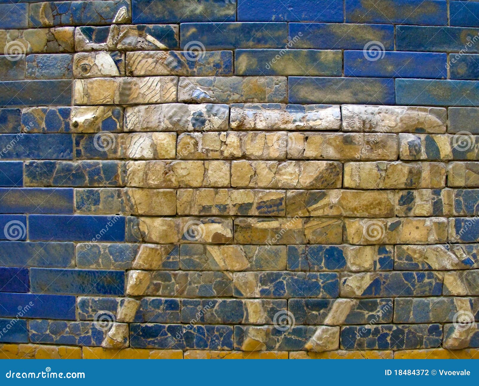 Detail of the Ishtar Gate. editorial photography. Image of historical ...