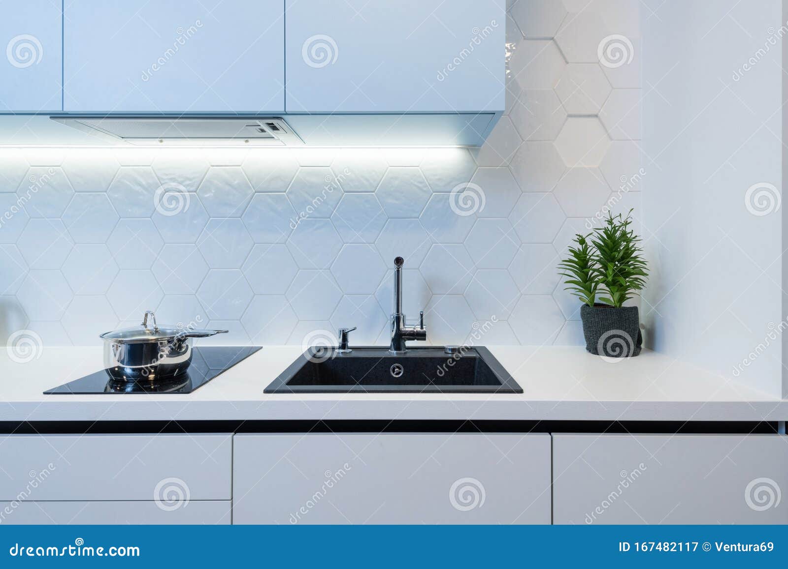 Detail of kitchen interior stock image. Image of indoor - 167482117