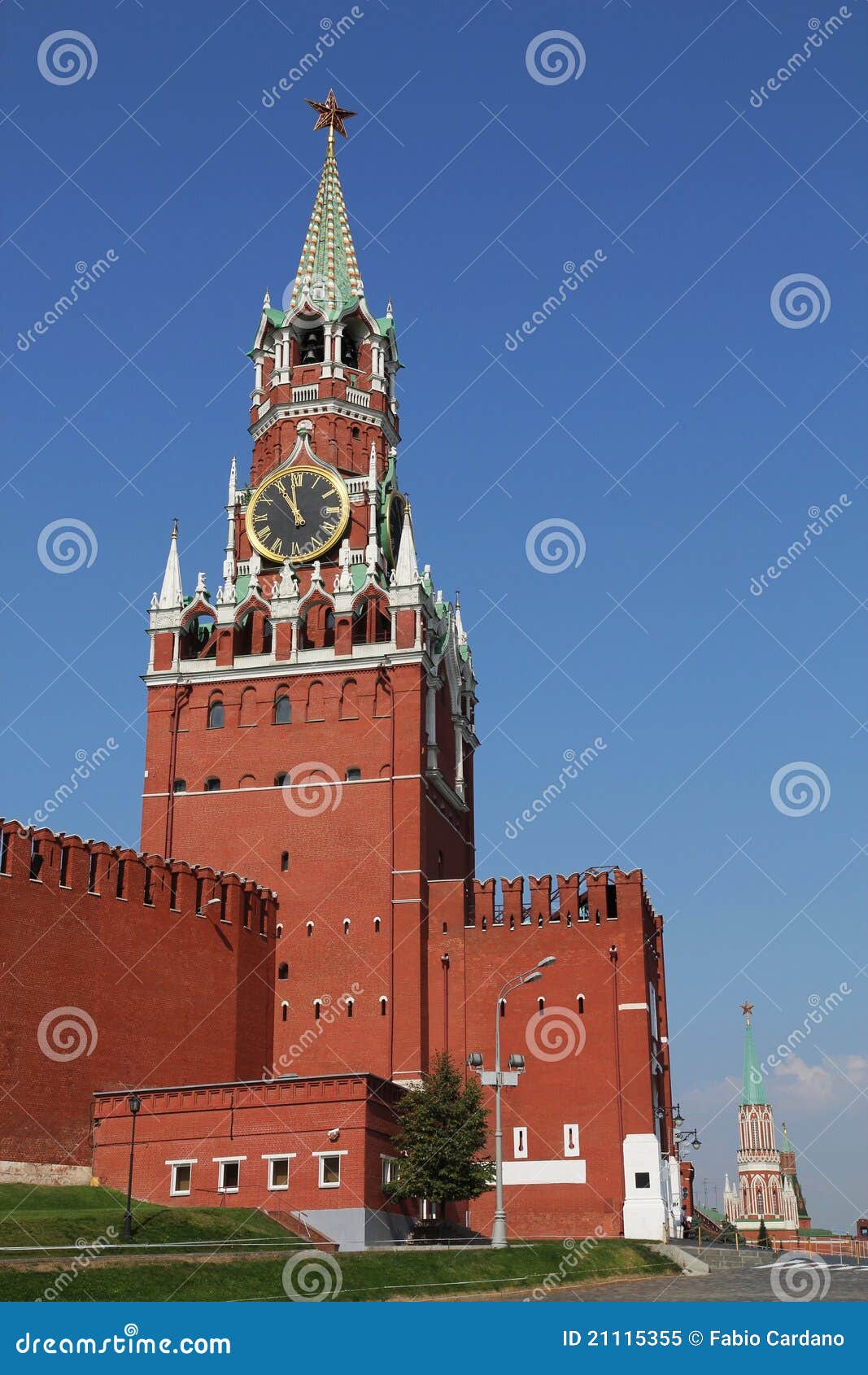 Detail of Kremlin Tower Gate Stock Image - Image of tower, symbol: 21115355