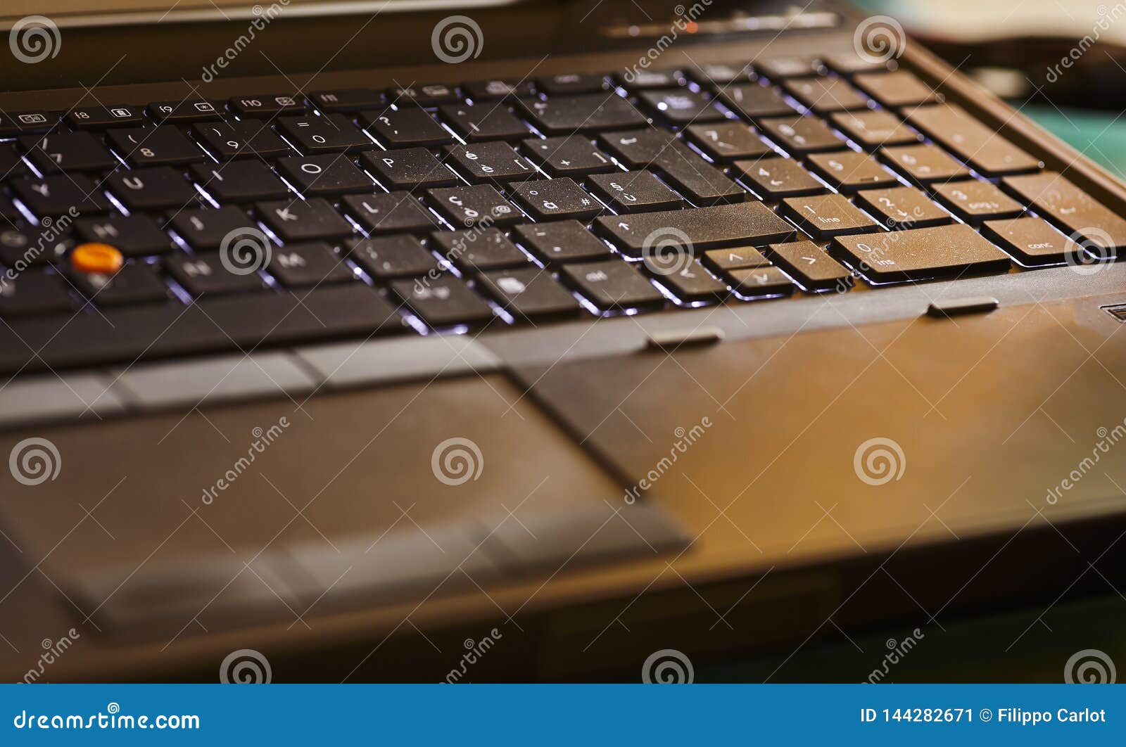 Detail of a Laptop Keyboard 4 Stock Image - Image of background, object ...