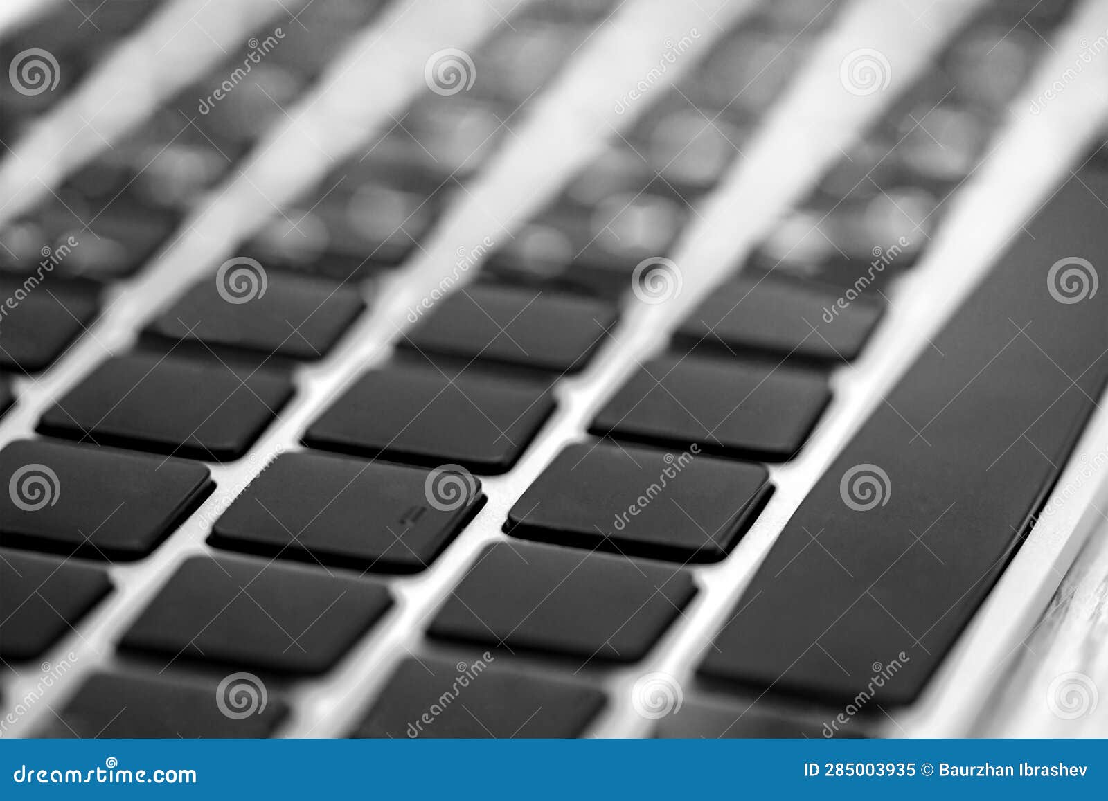 Detail of a Laptop Keyboard. Modern Computer Keyboard, Focus on Button ...