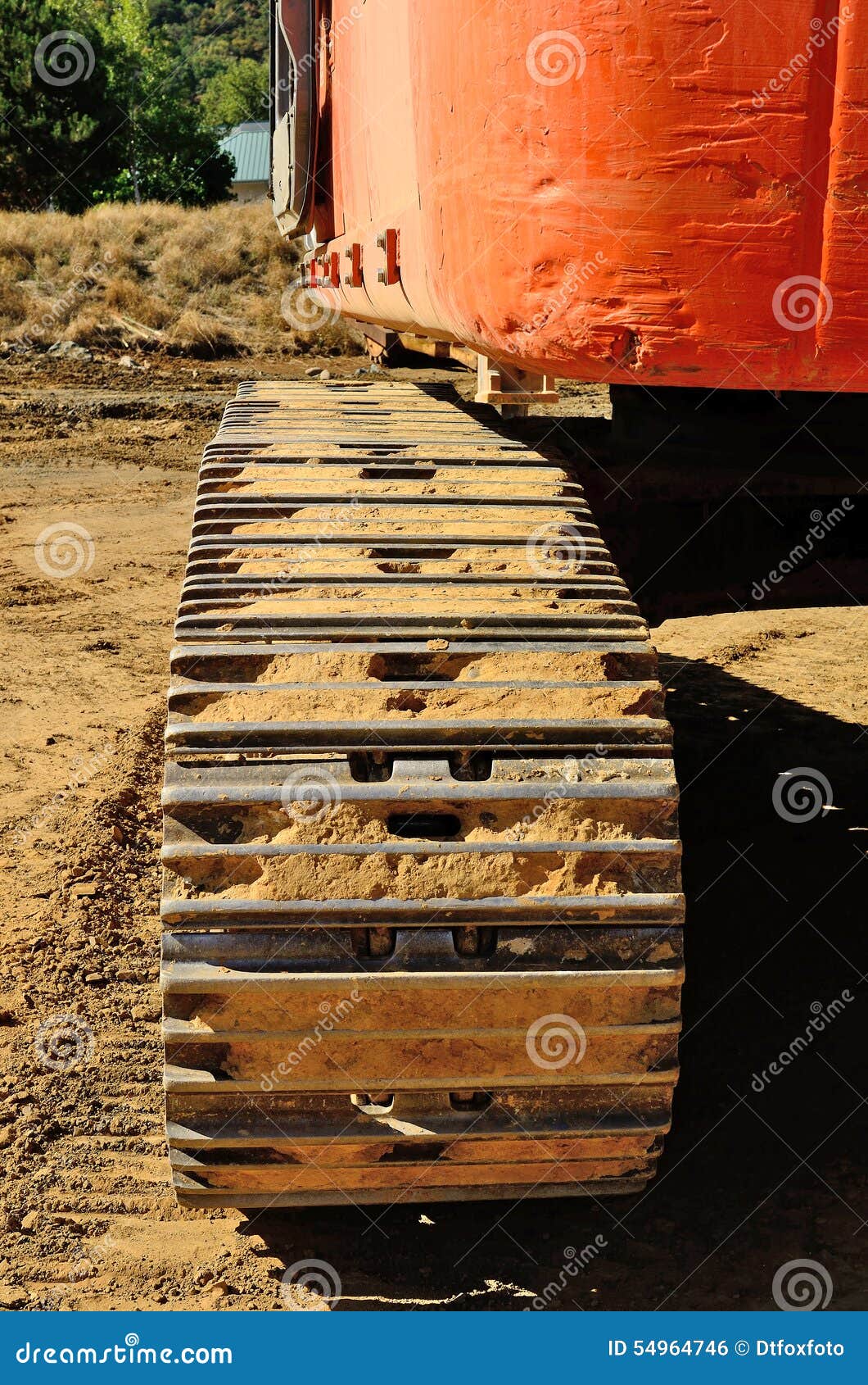 Detail of a Large Track Hoe Excavator Stock Photo - Image of commercial ...