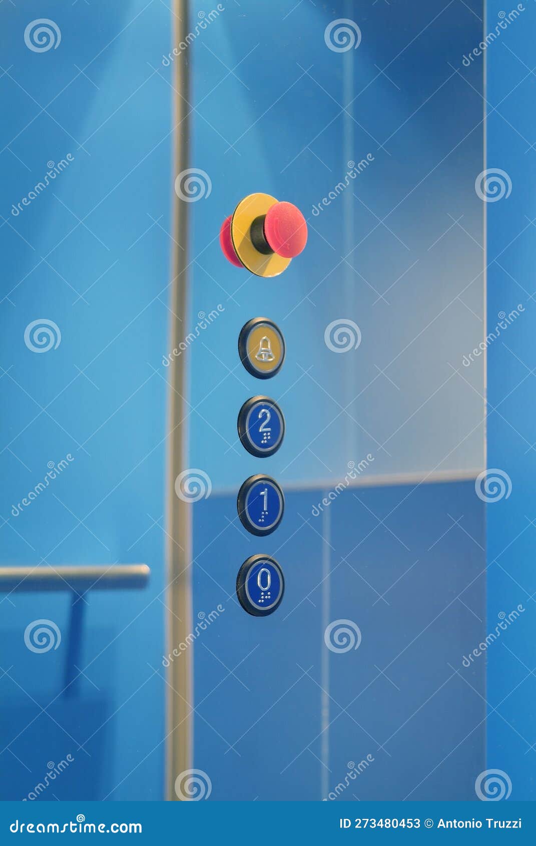 Detail of Lift Button Panel Stock Image - Image of office, floor: 273480453