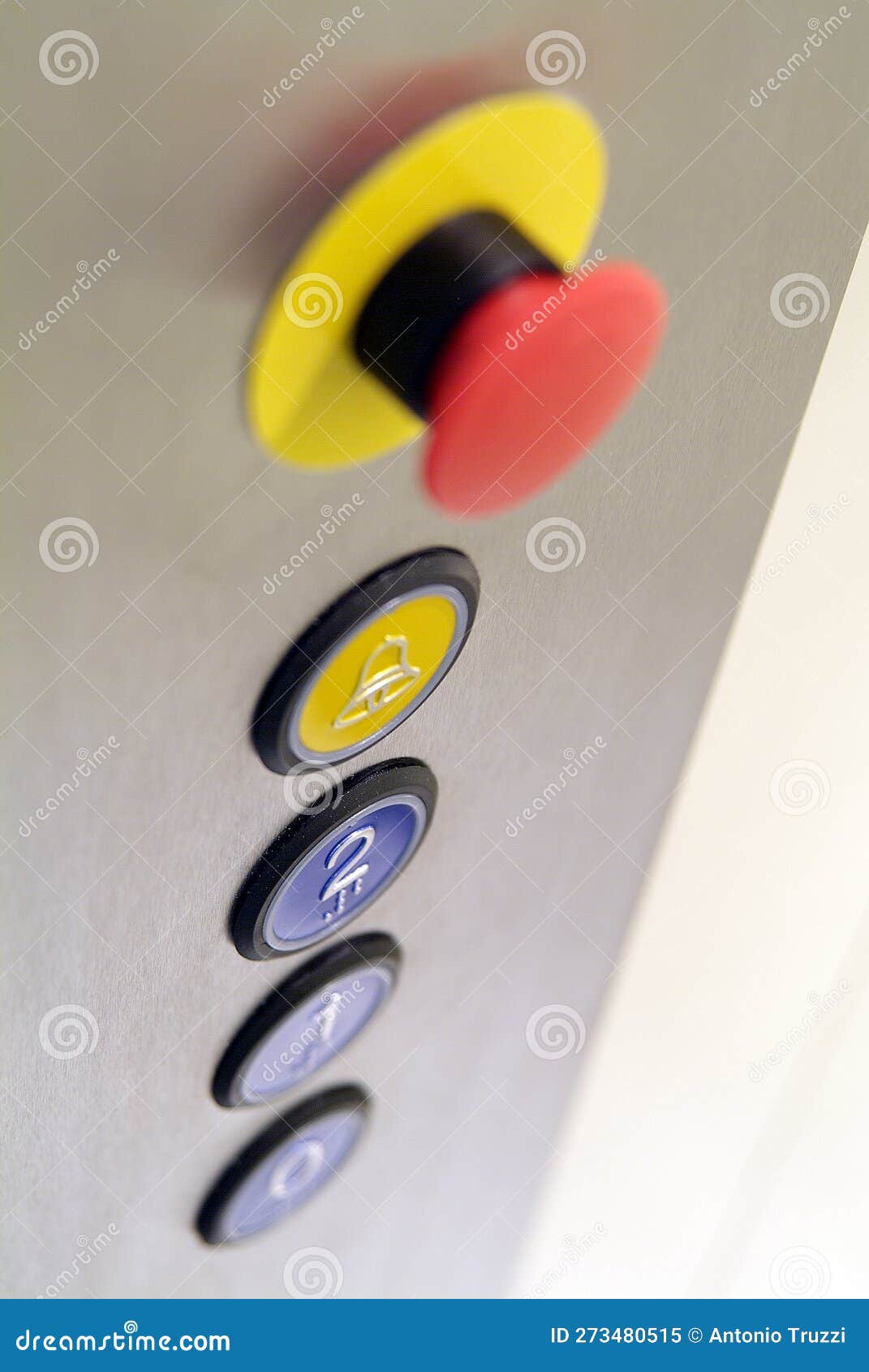 Detail of Lift Button Panel Stock Image - Image of silver, architecture ...