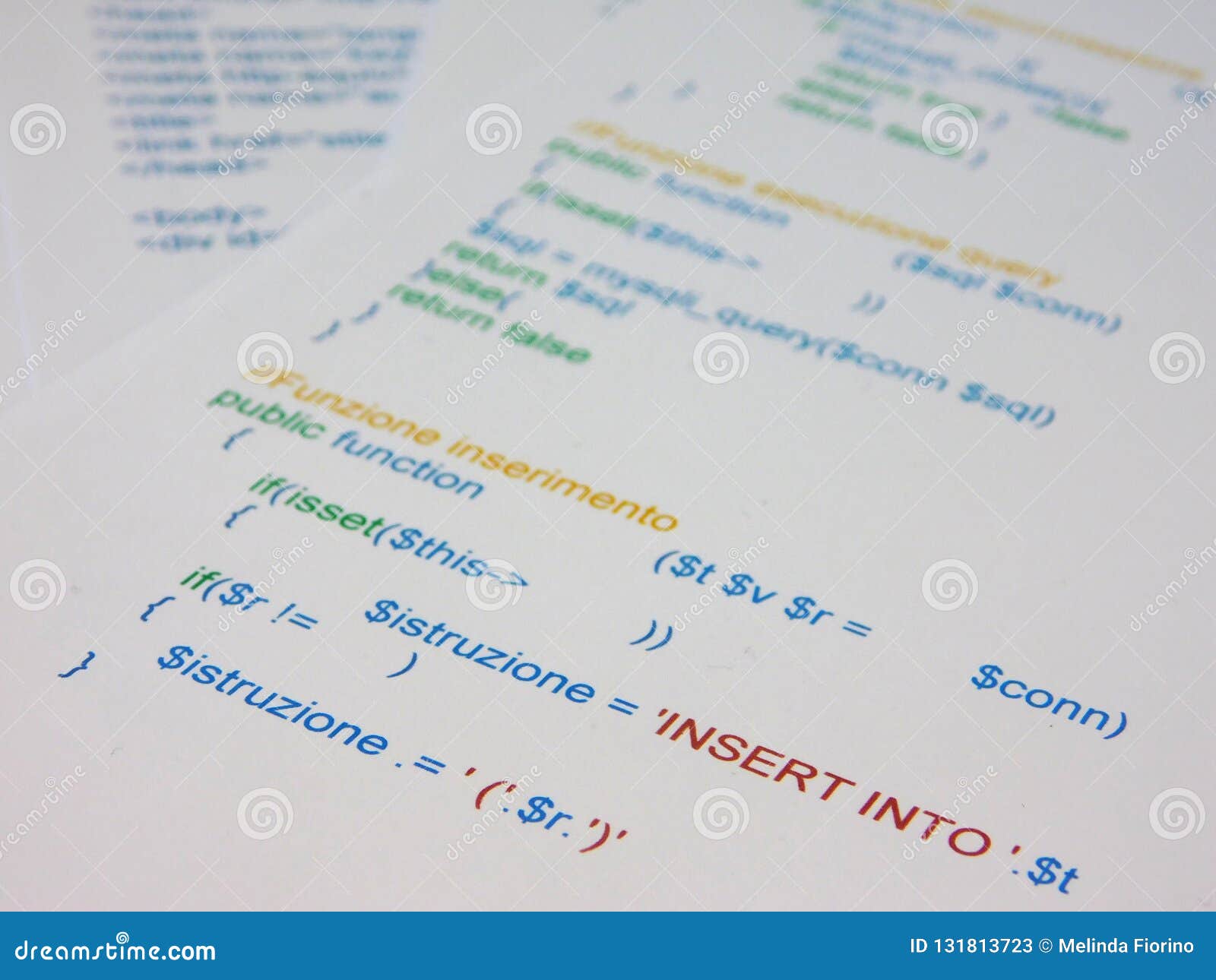 In detail a line of code stock image. Image of development - 131813723