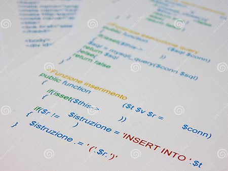 In detail a line of code stock image. Image of development - 131813723