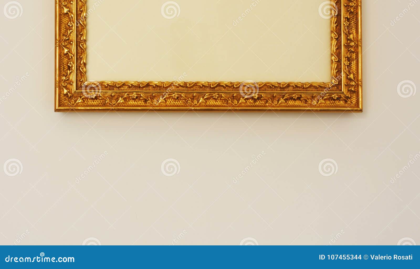 Long Side of a Golden Frame Stock Photo - Image of ornamental, carved ...