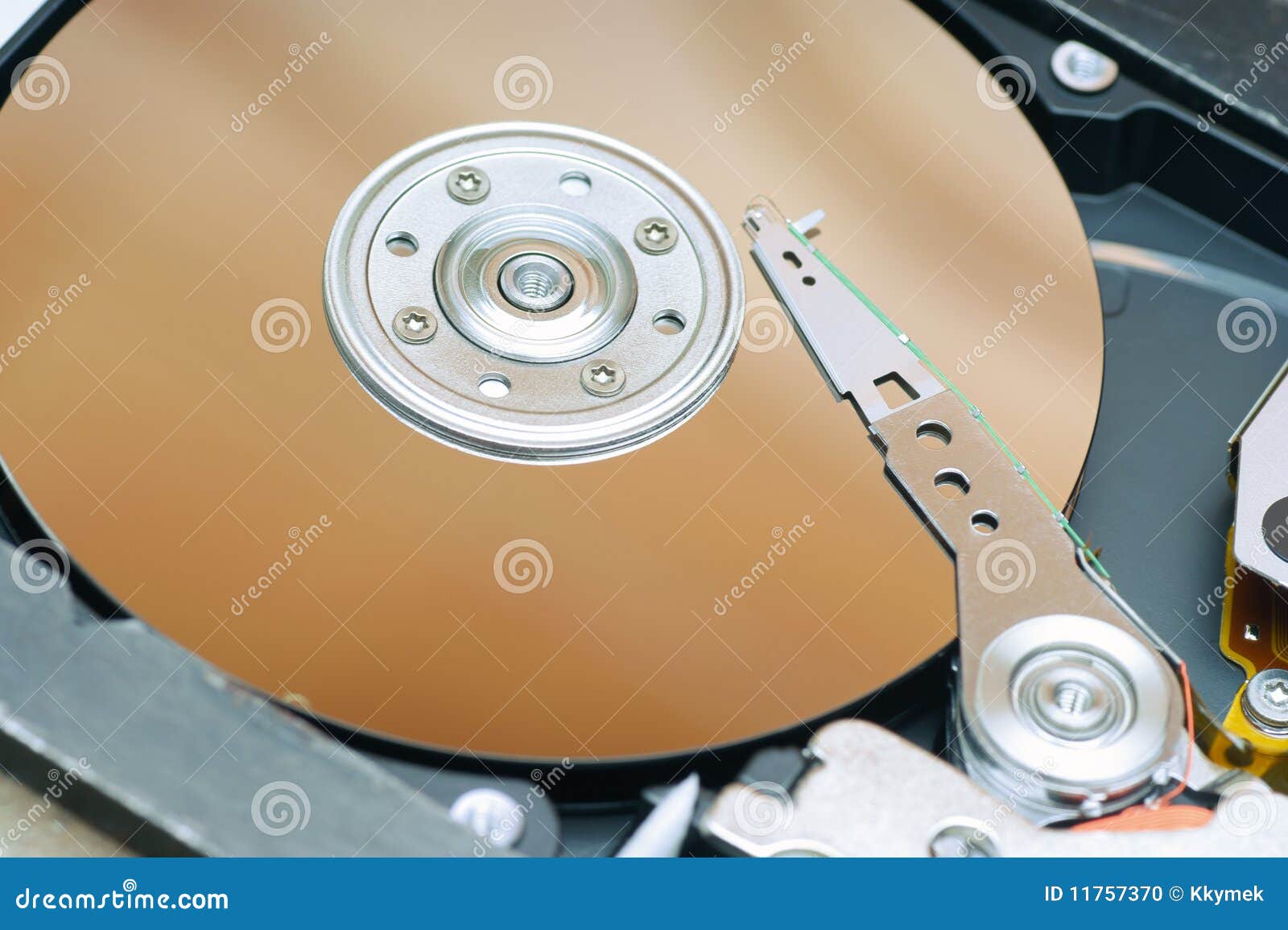 Detail of a Magnetic Computer Hard Disk Stock Photo - Image of ...