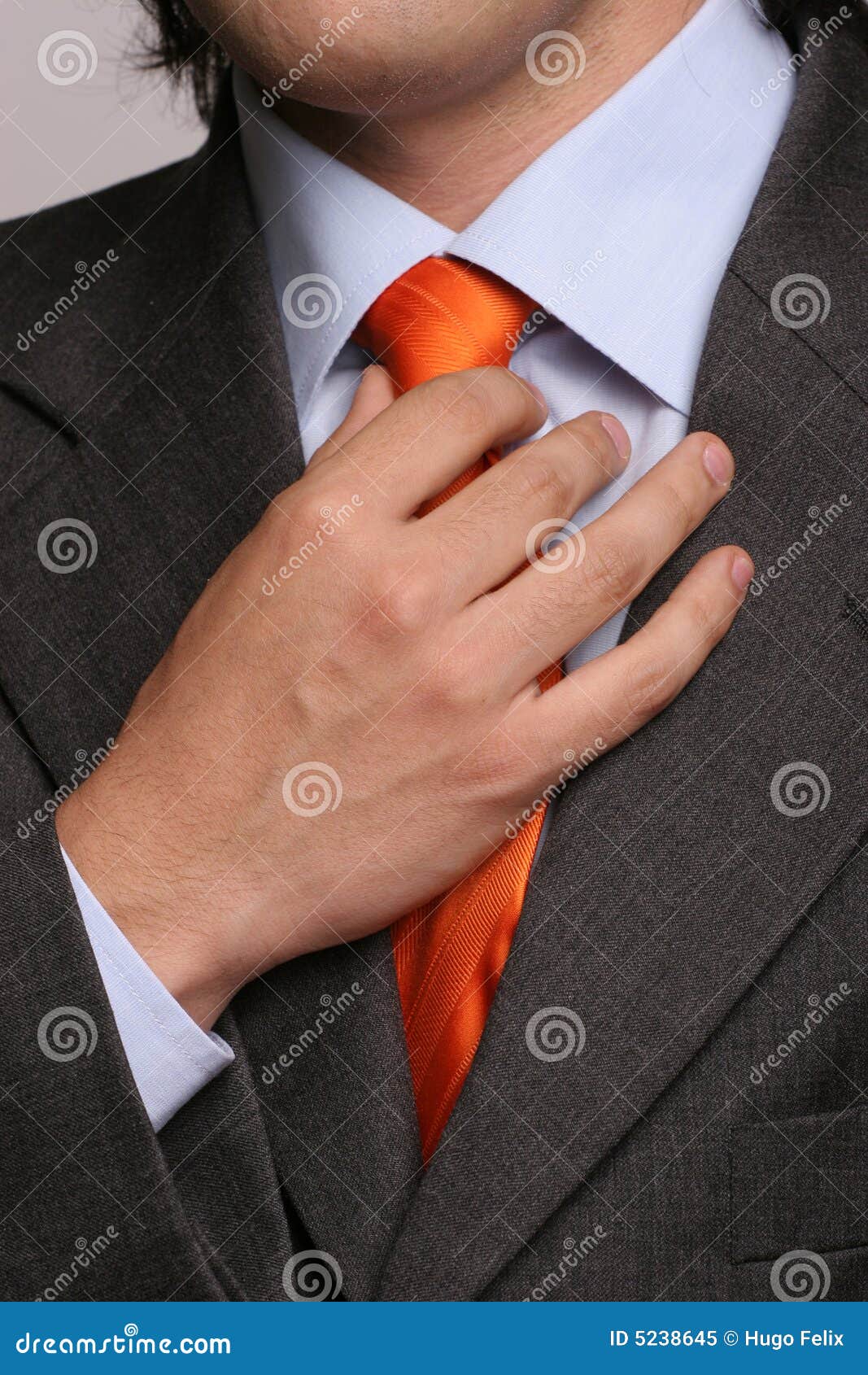 Detail of a Man, Fixing His Tie Stock Image - Image of attire, blazer ...