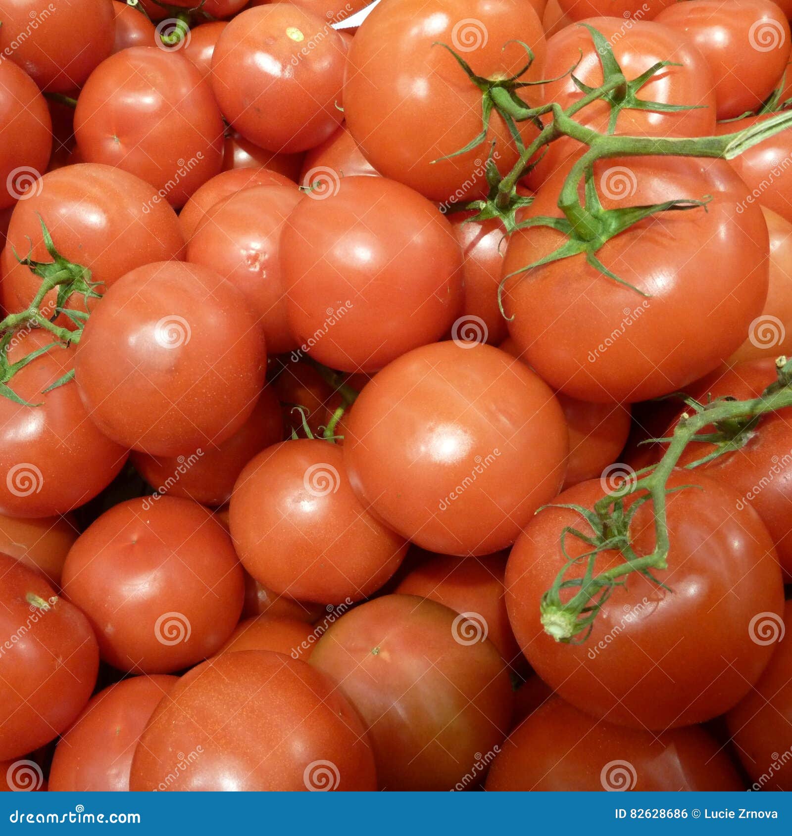 Detail of Many Fresh Red Round Tomatoes Stock Photo - Image of bell ...
