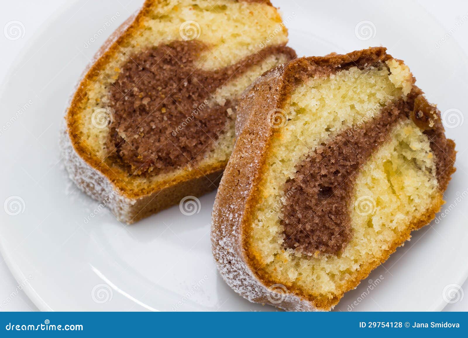 Marble cake stock photo. Image of plate, snack, detail - 29754128