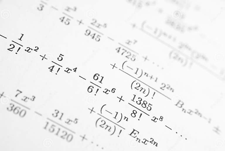 Detail of Math Reference Book Stock Image - Image of complex, math ...