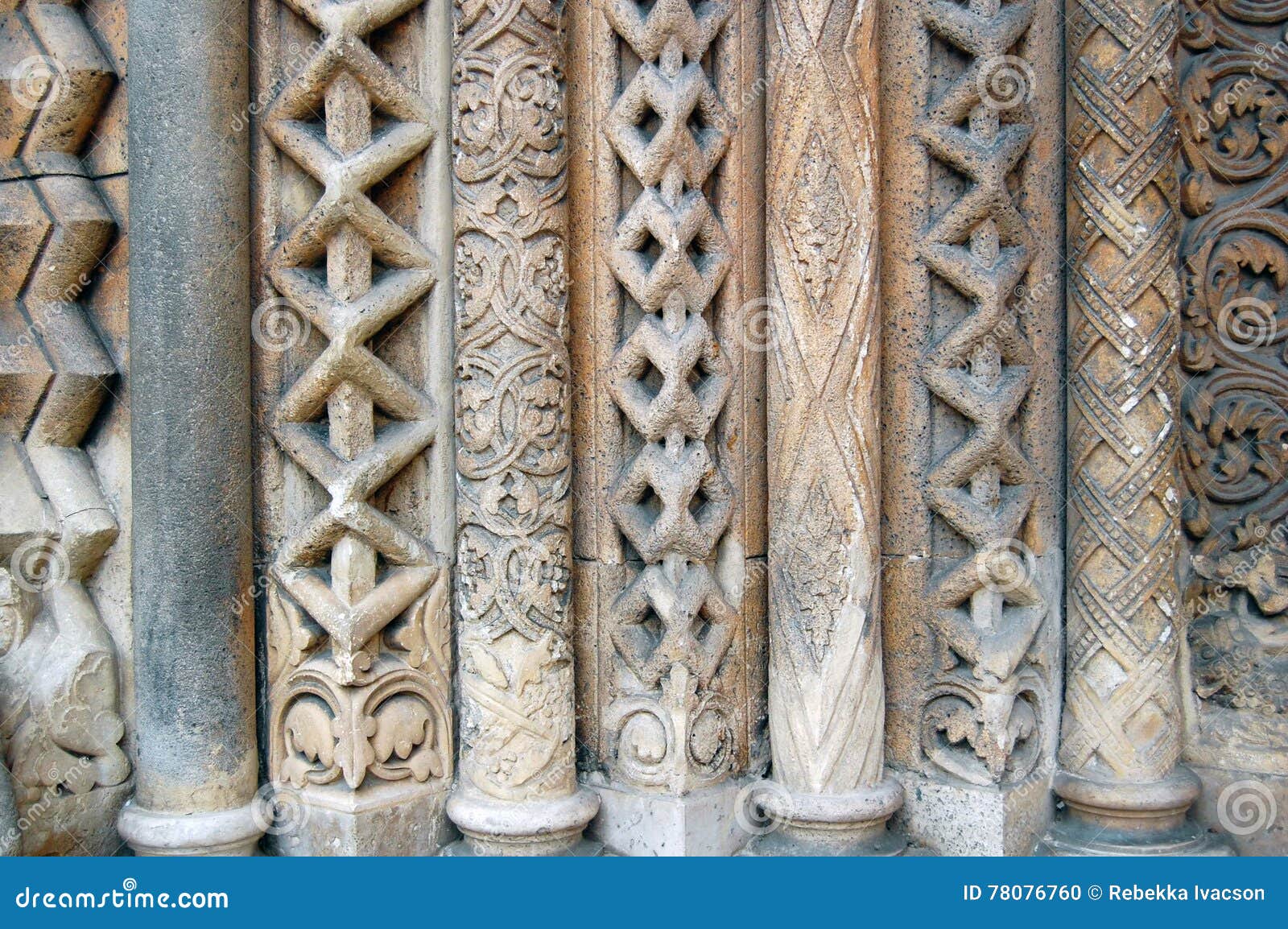 Detail of Medieval Building Stock Photo - Image of history, facade ...