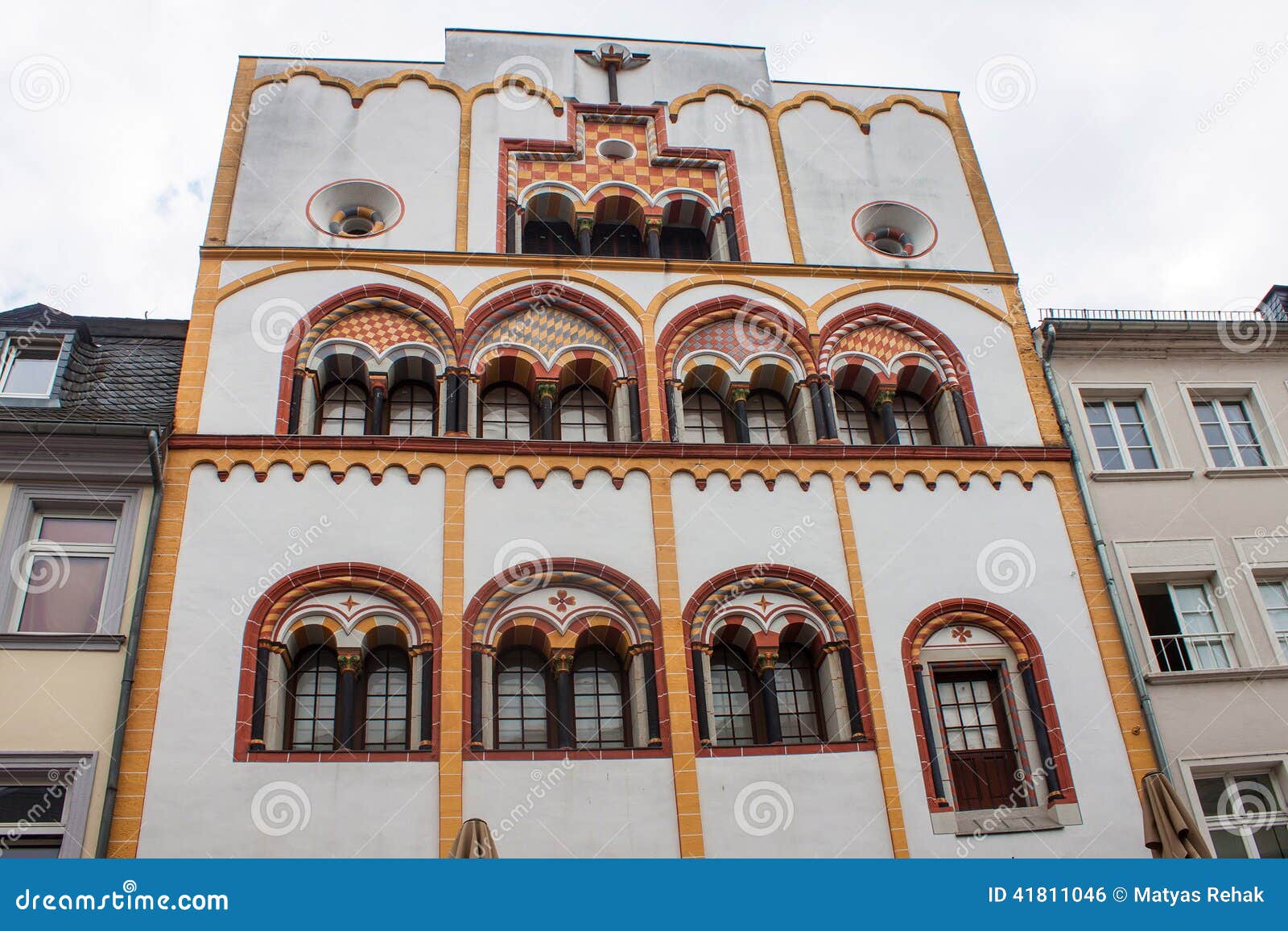 Detail of a Medieval House in Trier Stock Photo - Image of architecture ...
