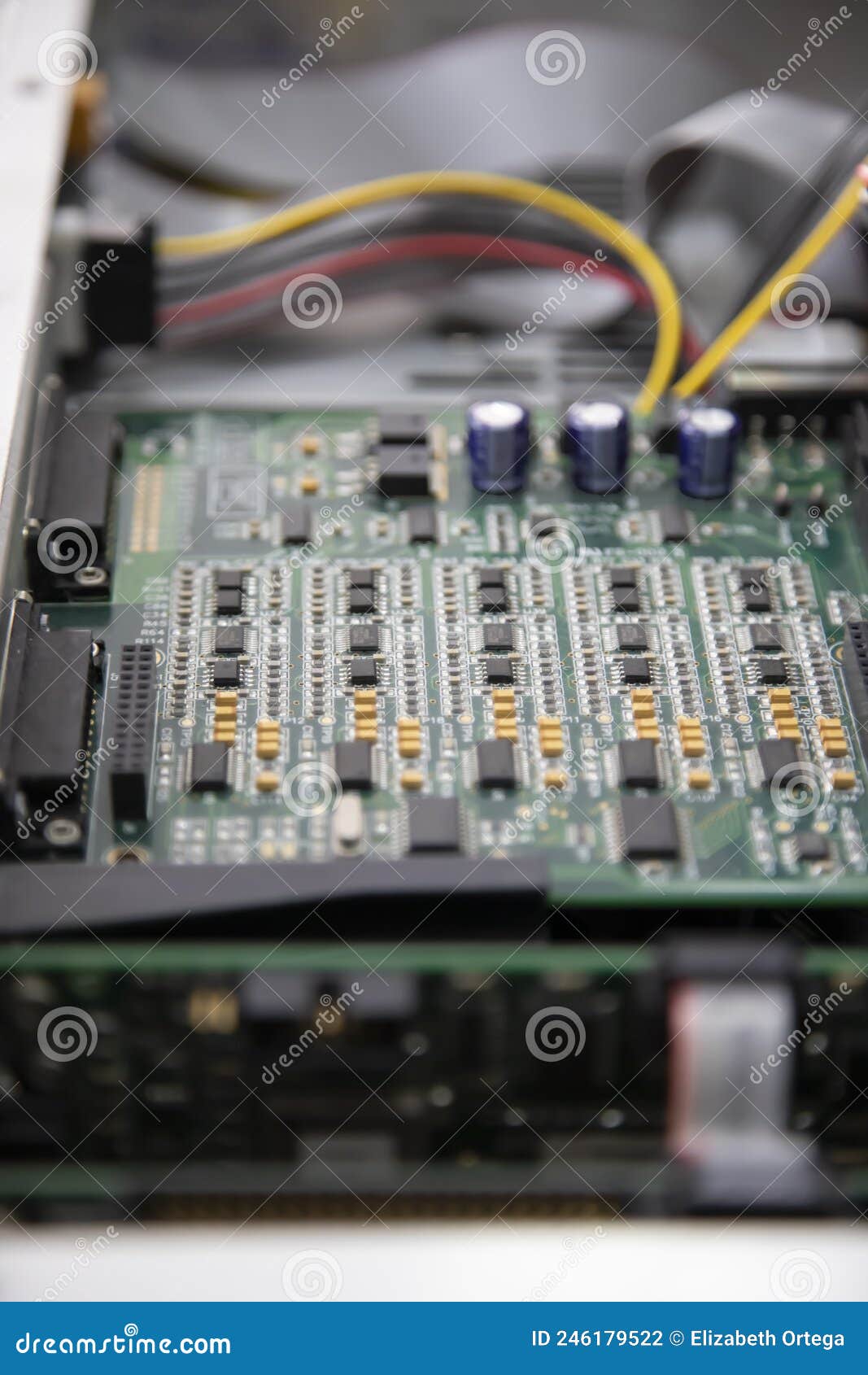Detail of Microchips on a Computer Motherboard Stock Photo - Image of ...