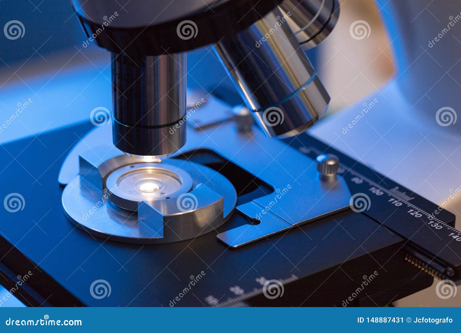 Microscope Detail Analyzing Semen Samples Stock Image - Image of ...
