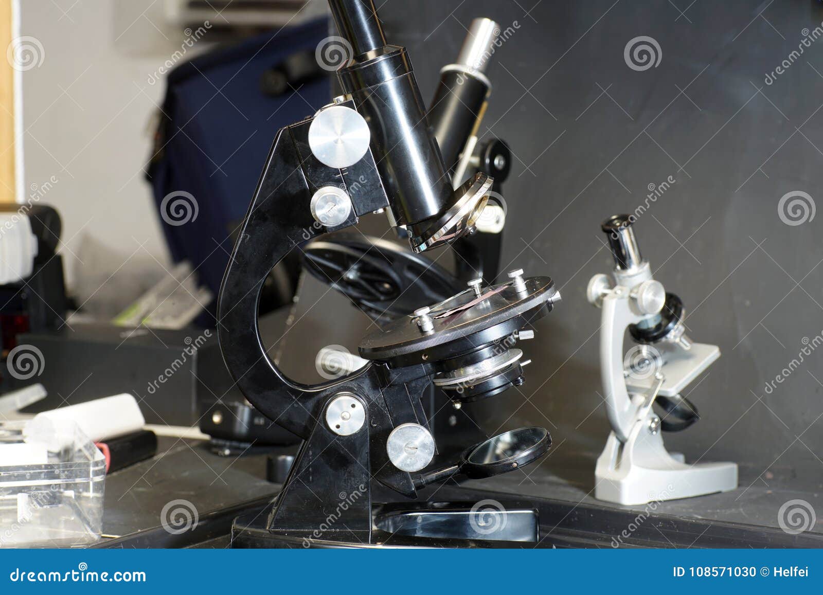 Detail of a microscope stock photo. Image of screws - 108571030