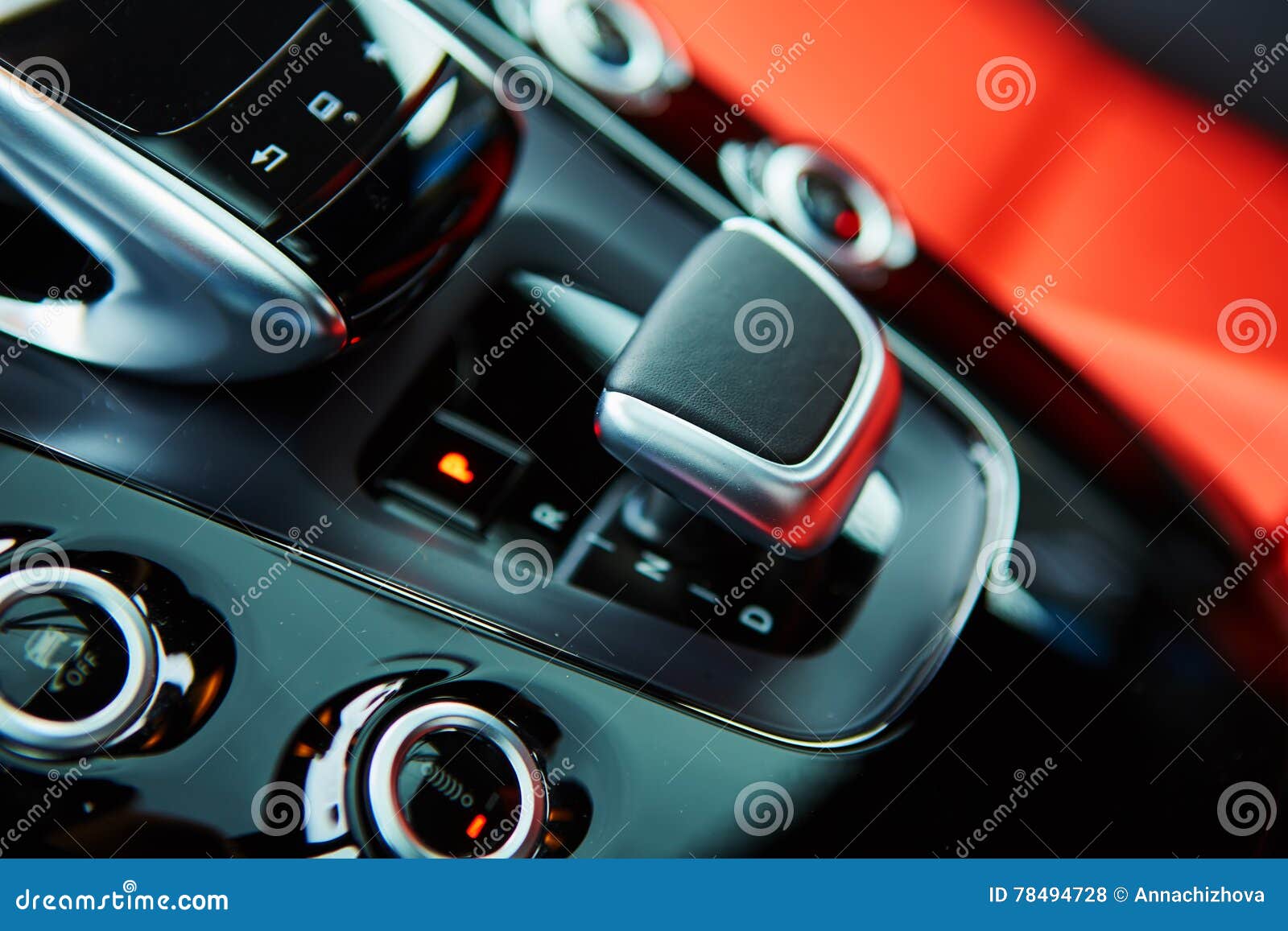 Detail of Modern Car Interior, Gear Stick Stock Photo - Image of ...