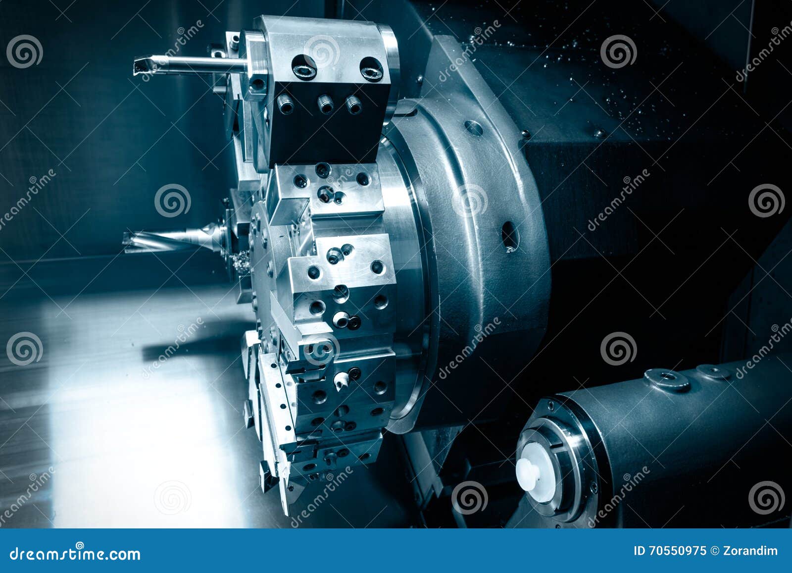 Detail of a Modern CNC Machine Stock Image - Image of machining ...