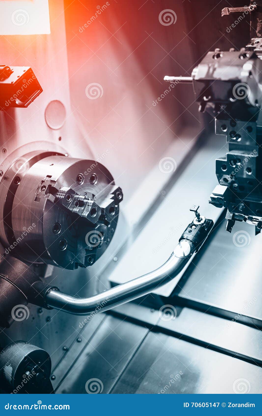 Detail of a Modern CNC Machine Stock Image - Image of automated ...