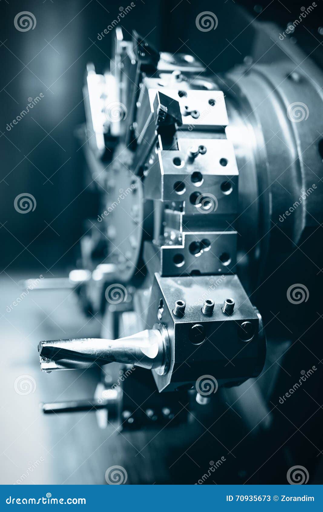 Detail of a Modern CNC Machine Stock Image - Image of metal ...