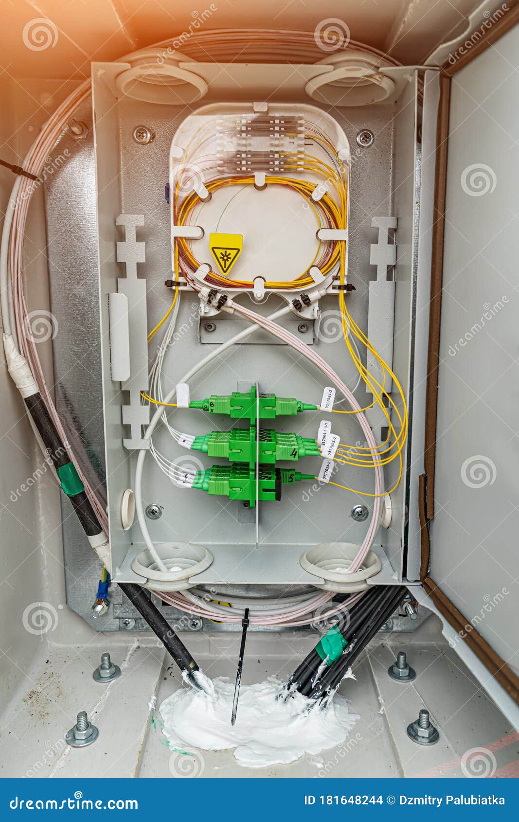 Detail of a Modern Communications Equipment Installed in a Large ...