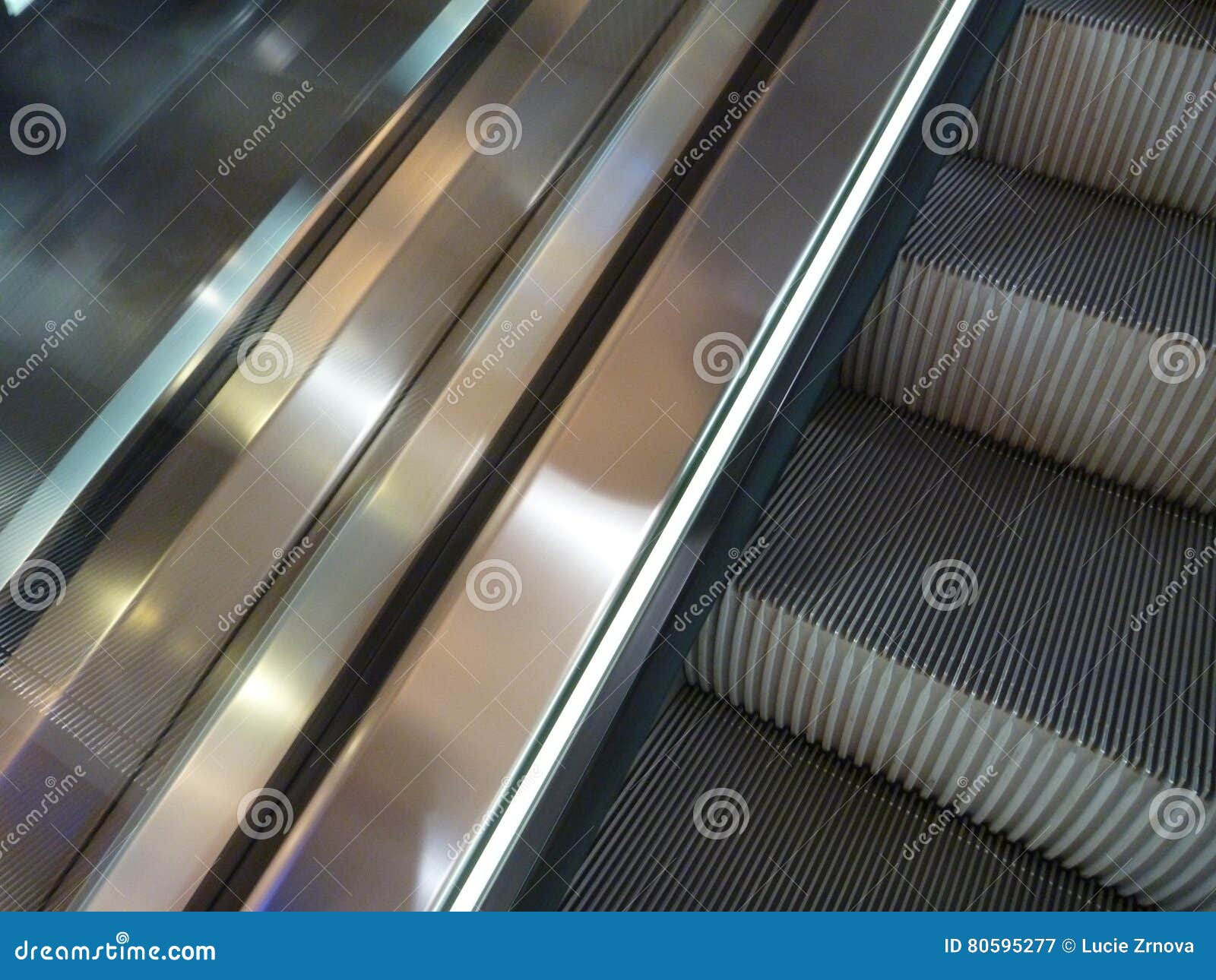Detail of a Modern Moving Stair Stock Image - Image of entrance, blue ...