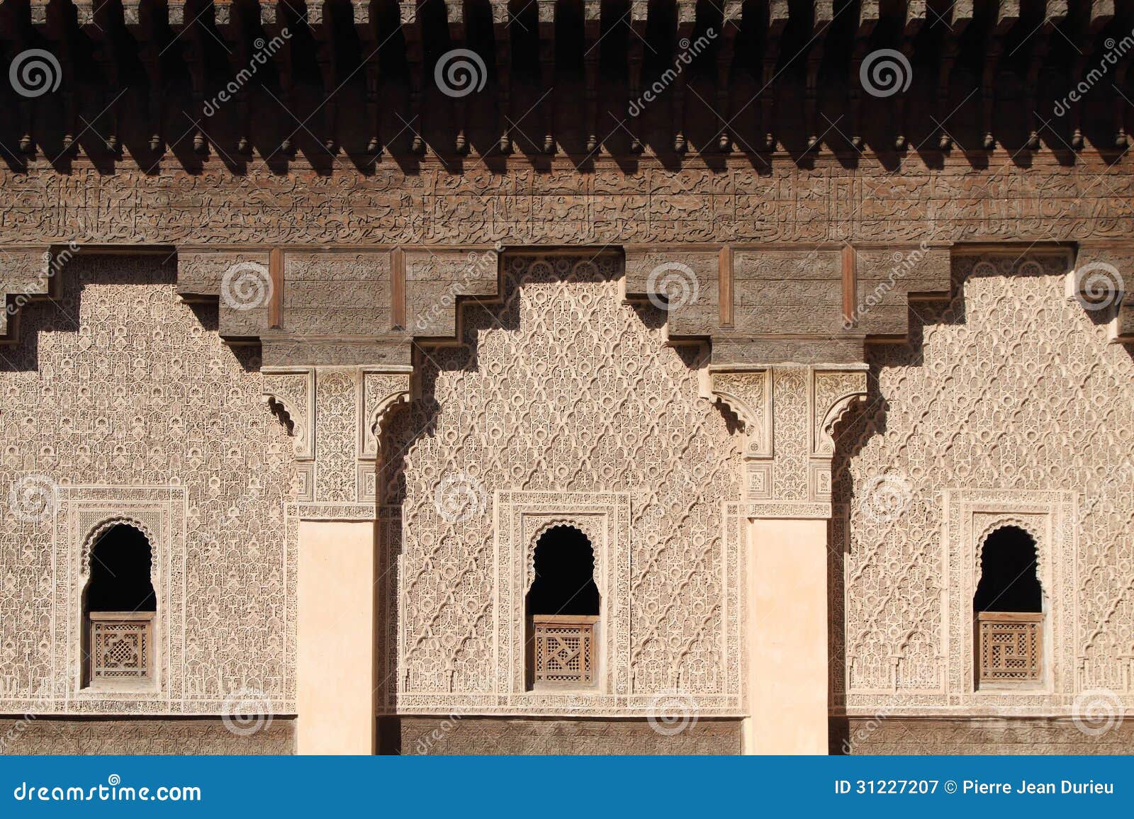 Detail of Moroccan Architecture Stock Image - Image of arabic, school ...
