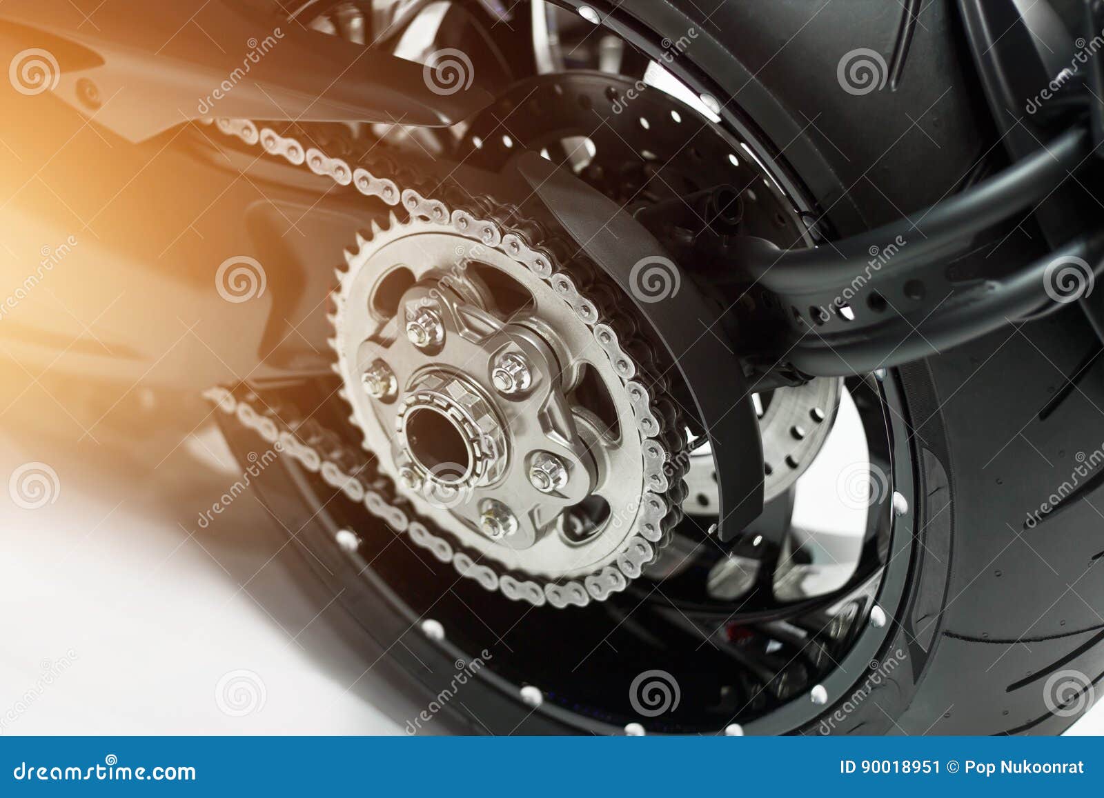 Detail of Motorcycle Rear Chain and Gear Stock Image - Image of circle ...
