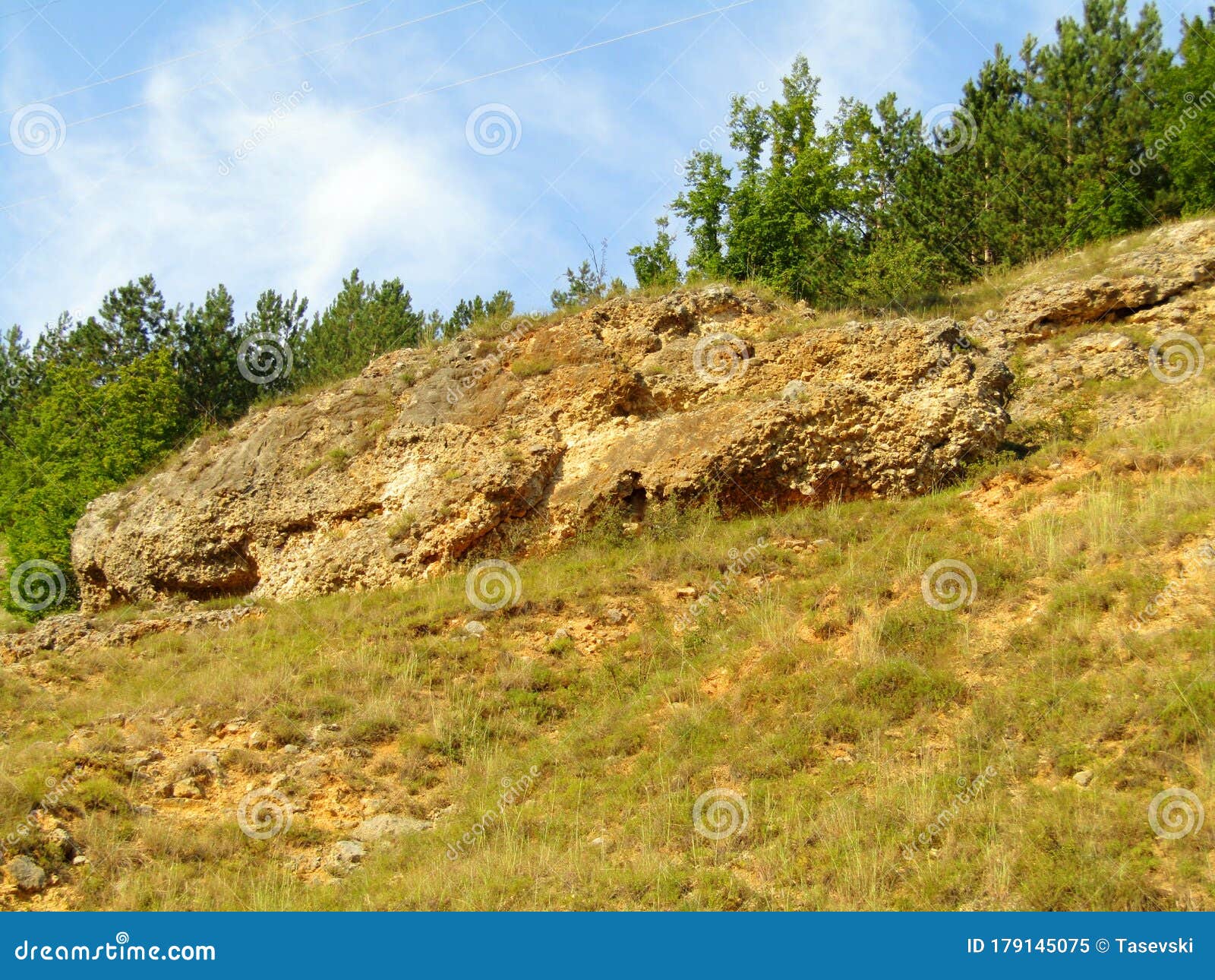 Detail of a Mountain Cliff with Rock Stock Image - Image of geological ...