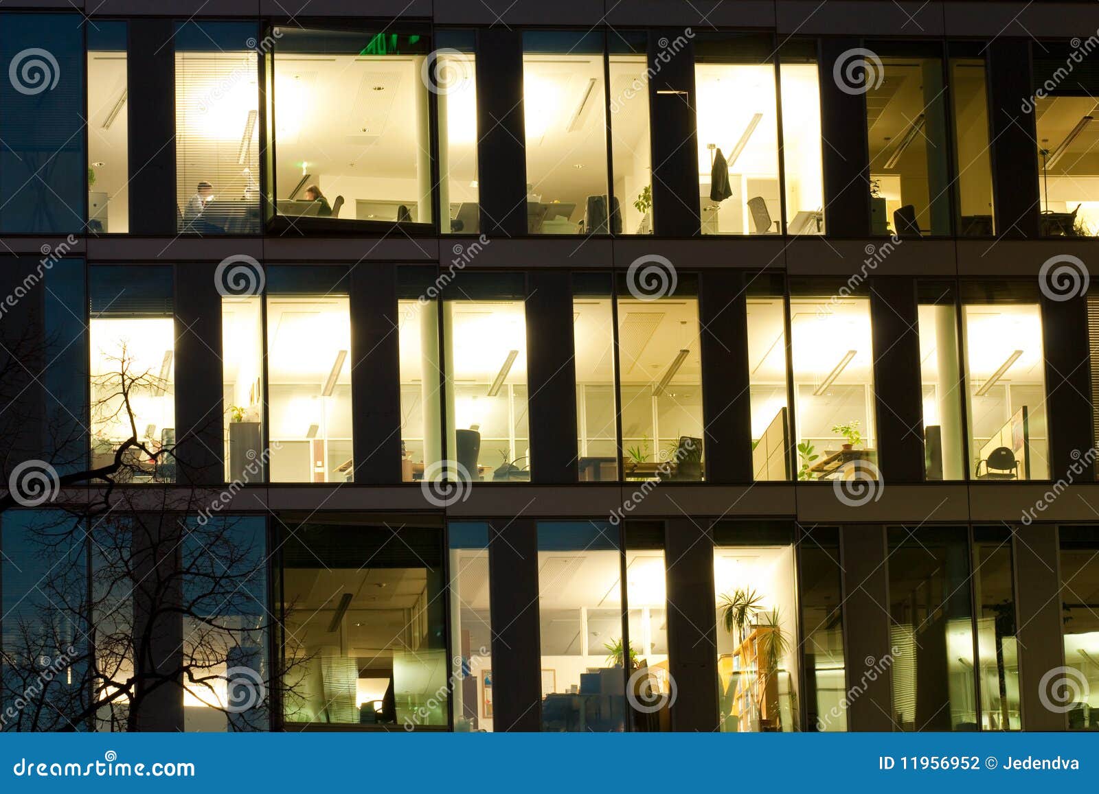 Detail of Office Building Windows Stock Photo - Image of architecture ...