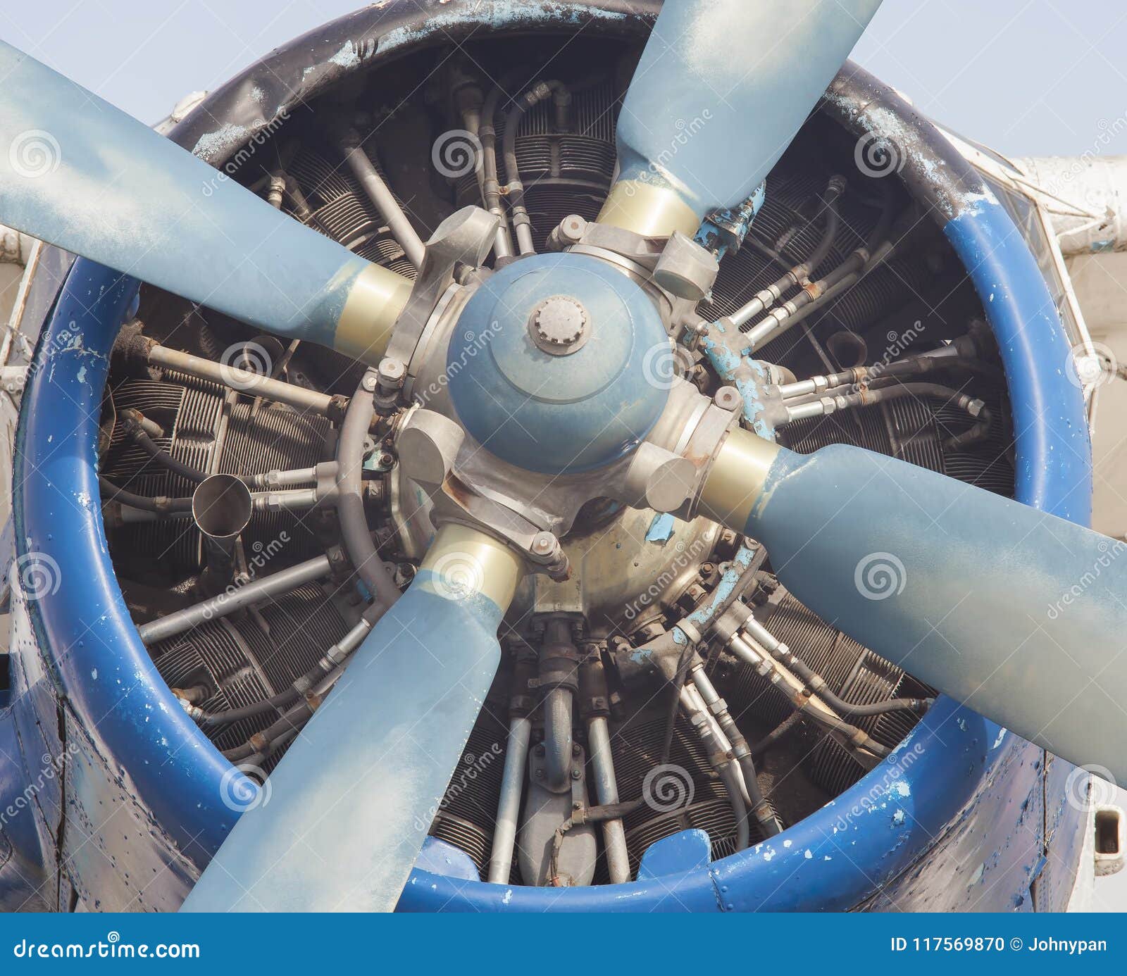 Detail of Old Airplane Engine Stock Photo - Image of fuselage, power ...