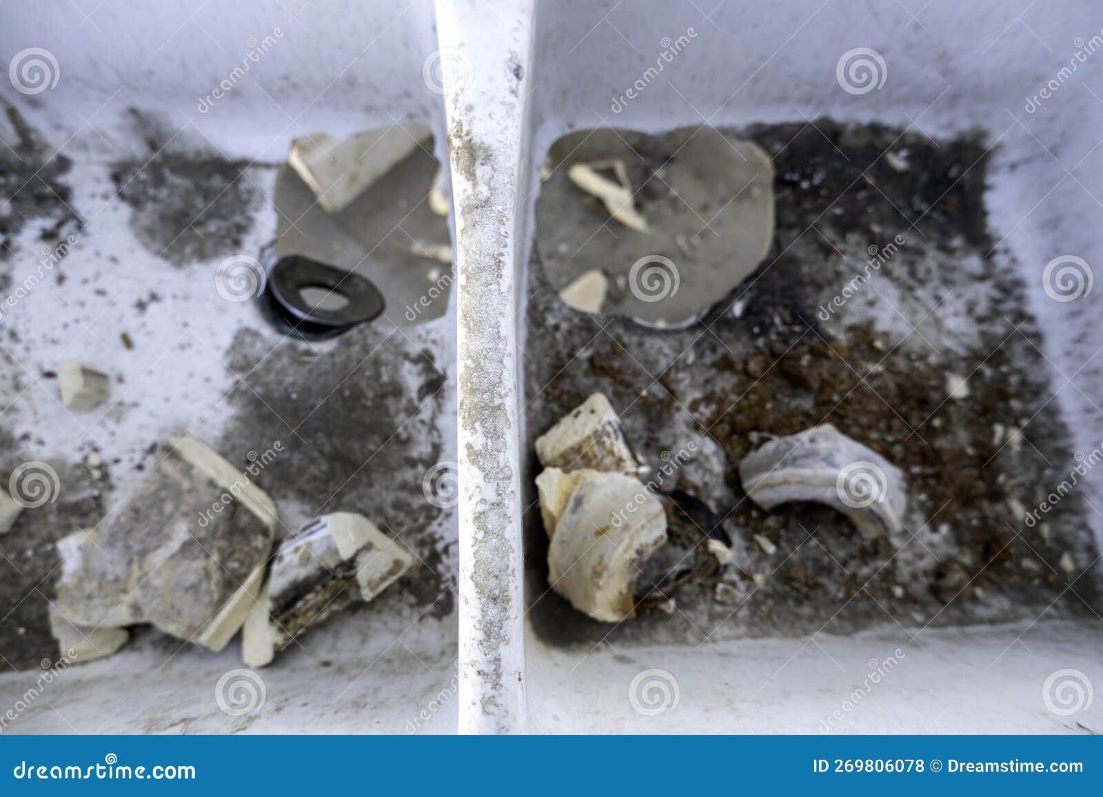Old broken sink stock photo. Image of excrement, sludge - 269806078
