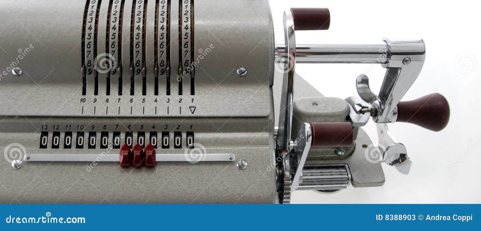 Detail of an Old Calculating Machine Stock Image - Image of count ...