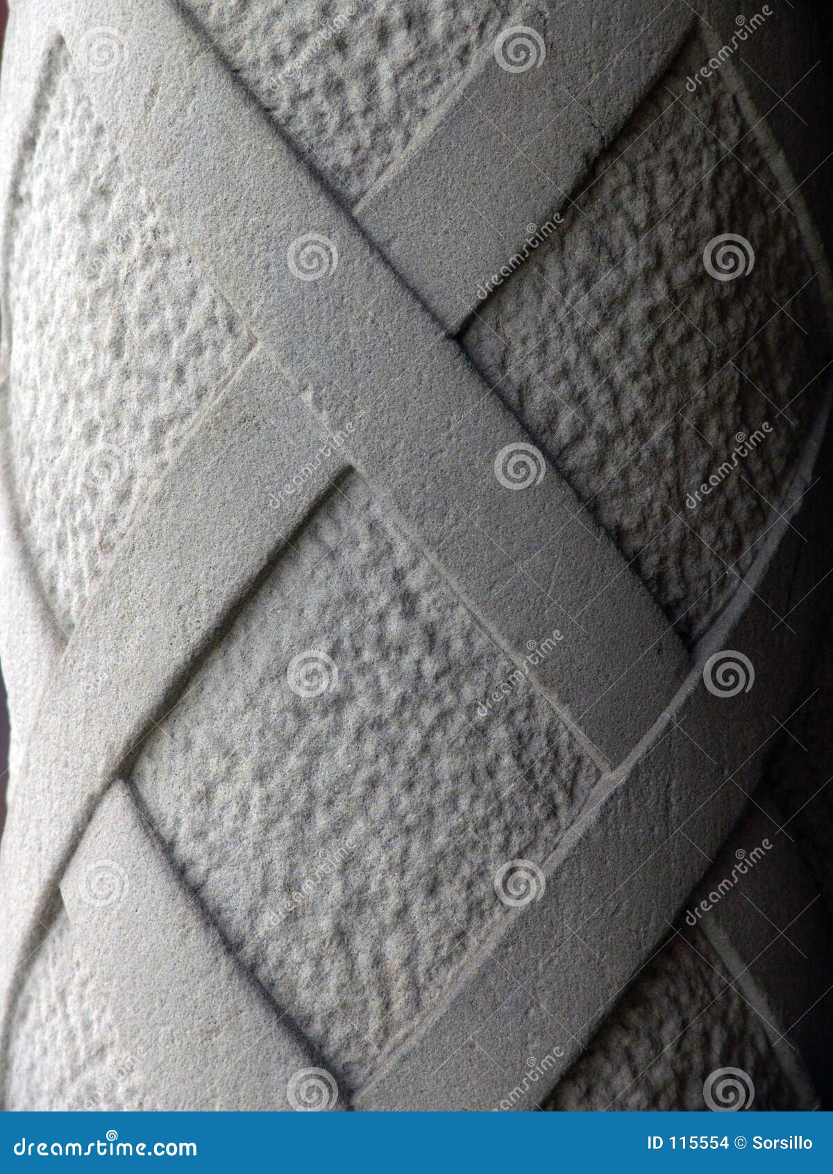 Detail of Old Carved Cement Column Stock Photo - Image of weave, brick ...