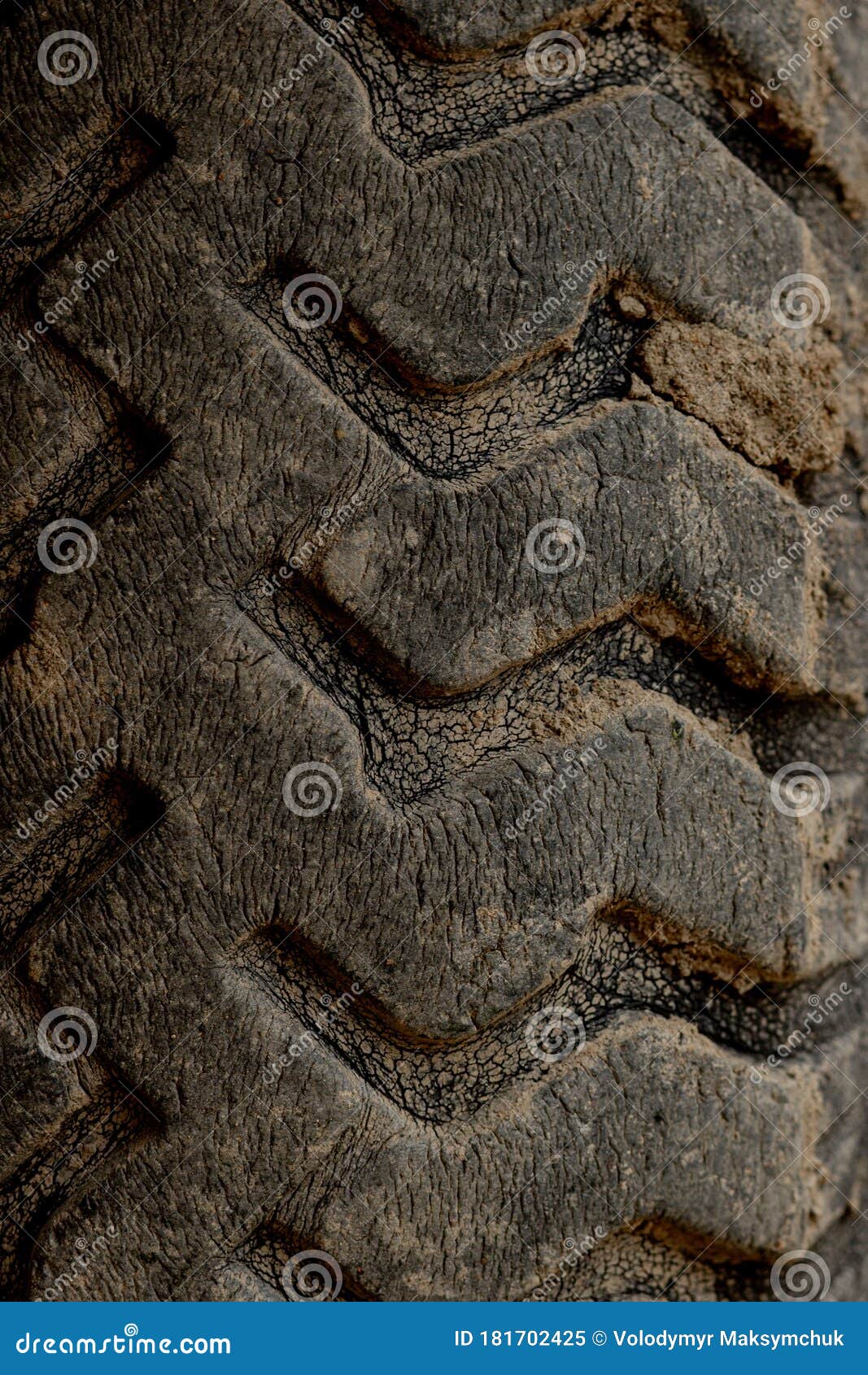 Detail of an Old, Cracked Tractor Tire Stock Image - Image of tire ...