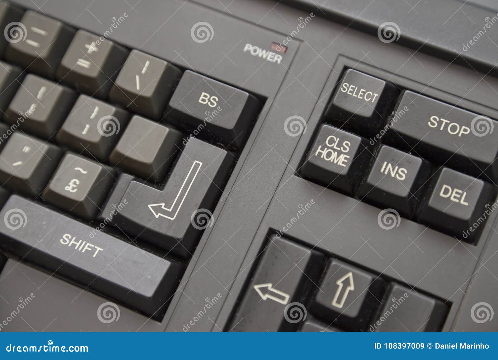 Old Computer - Keyboard Detail Stock Image - Image of retro, insert ...