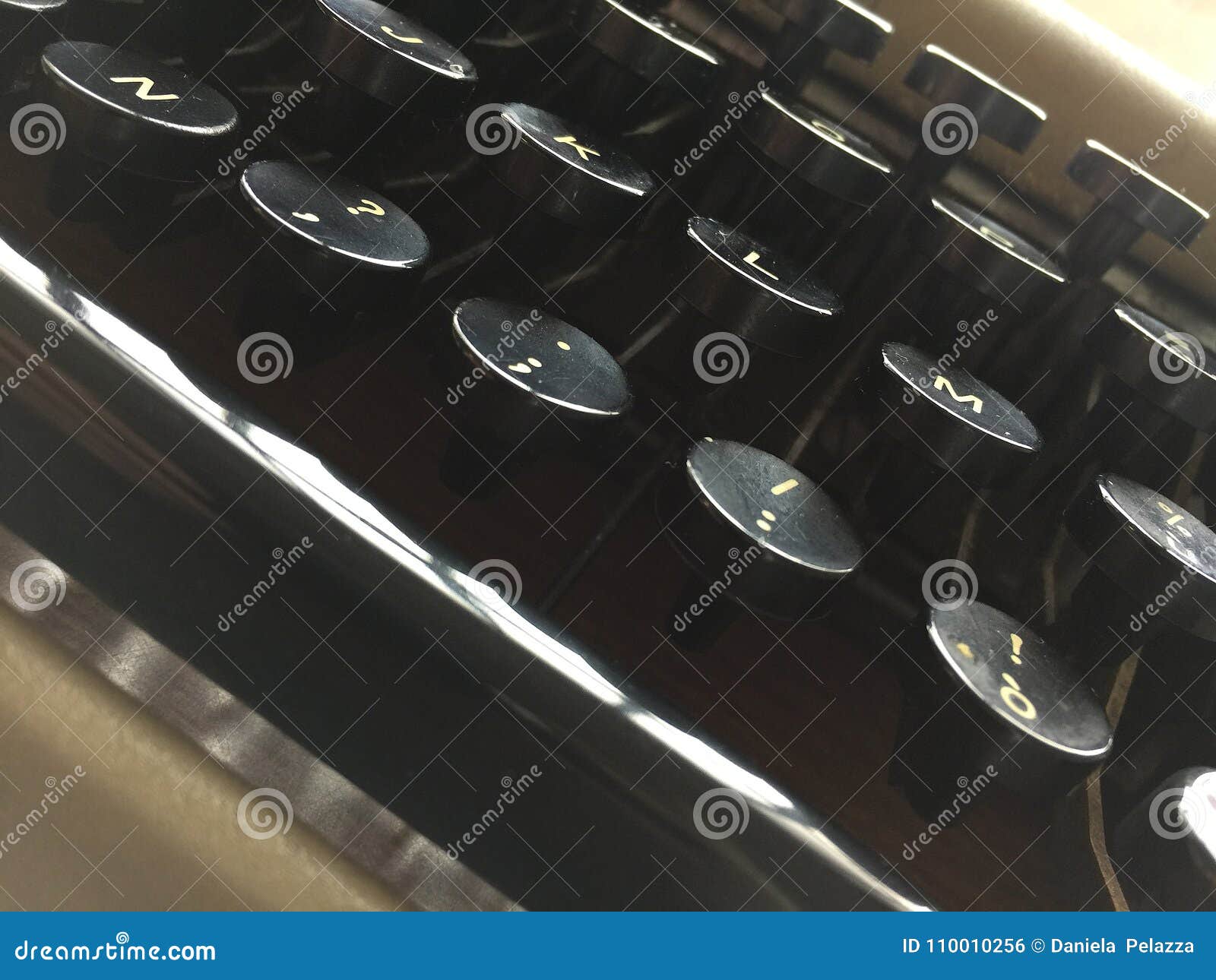 Detail of old keyboard stock photo. Image of concept - 110010256