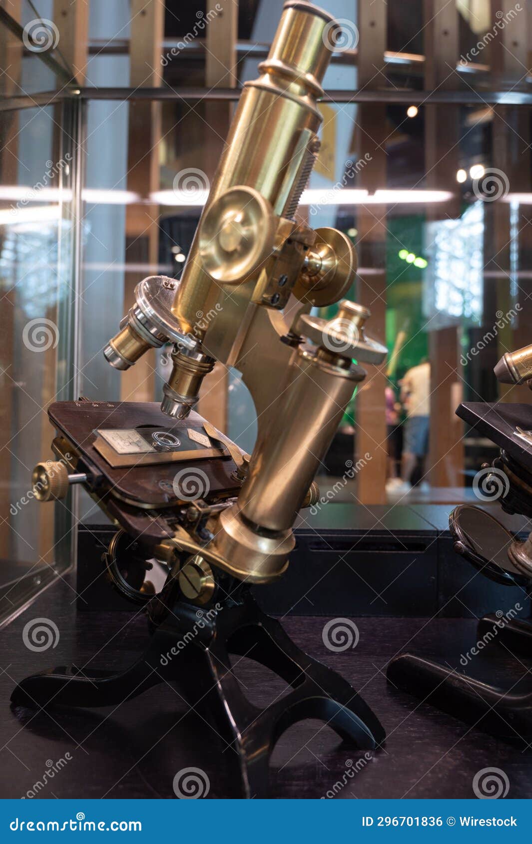An Old Laboratory Microscope in a Museum Editorial Photo - Image of ...