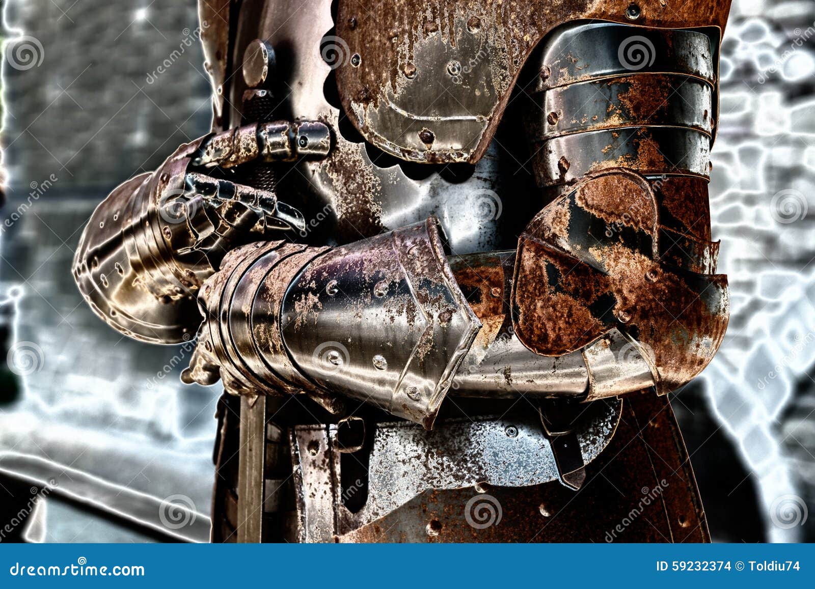 Detail of an Old Medieval Armor. Stock Photo - Image of defense, combat ...