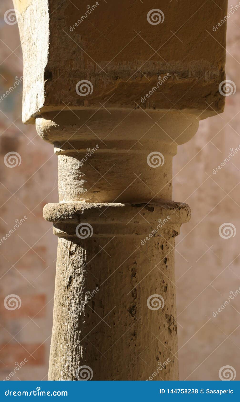 Detail of an Old Medieval Column Stock Photo - Image of house, facade ...