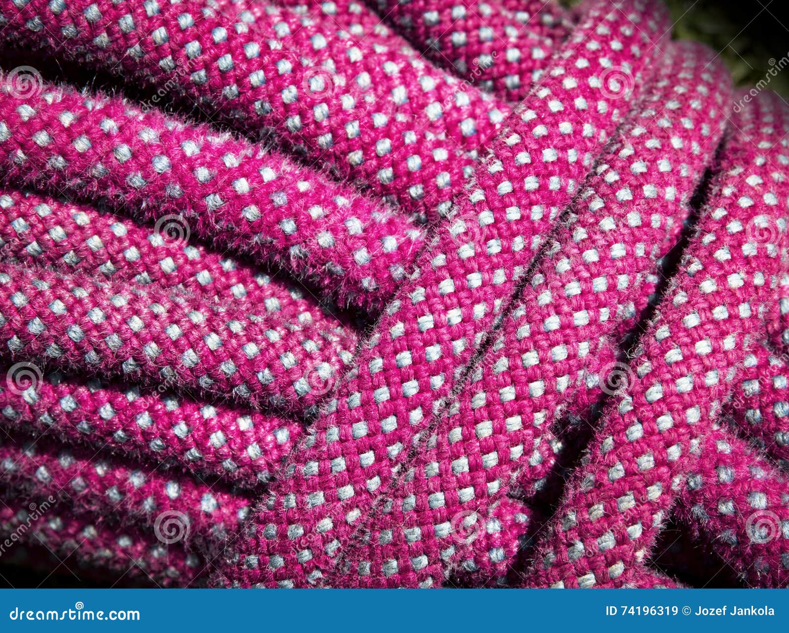 Detail of an Old Red Climbing Rope Stock Image - Image of colored ...