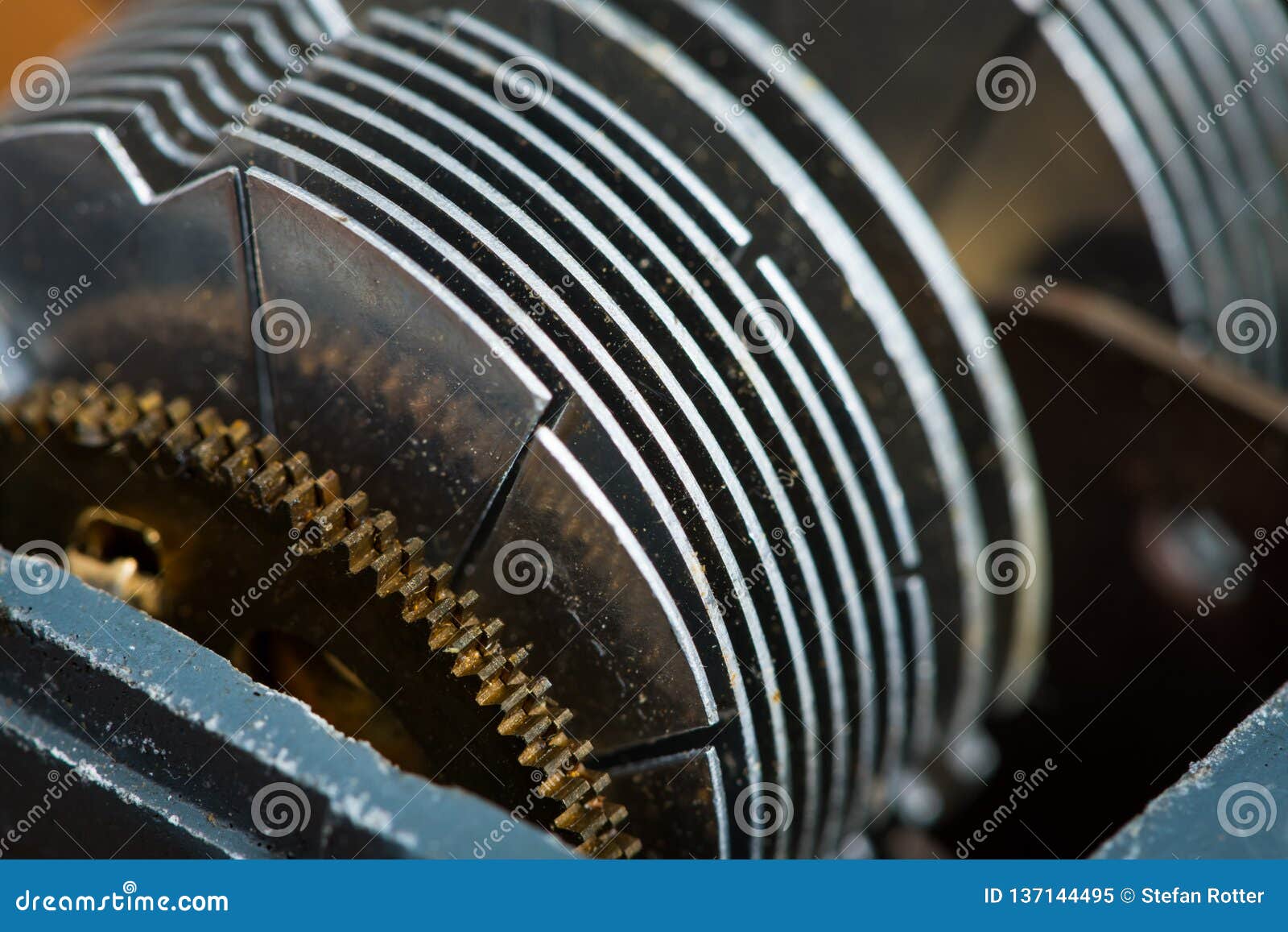 Detail Of An Old Rotary Variable Capacitor Royalty-Free Stock ...