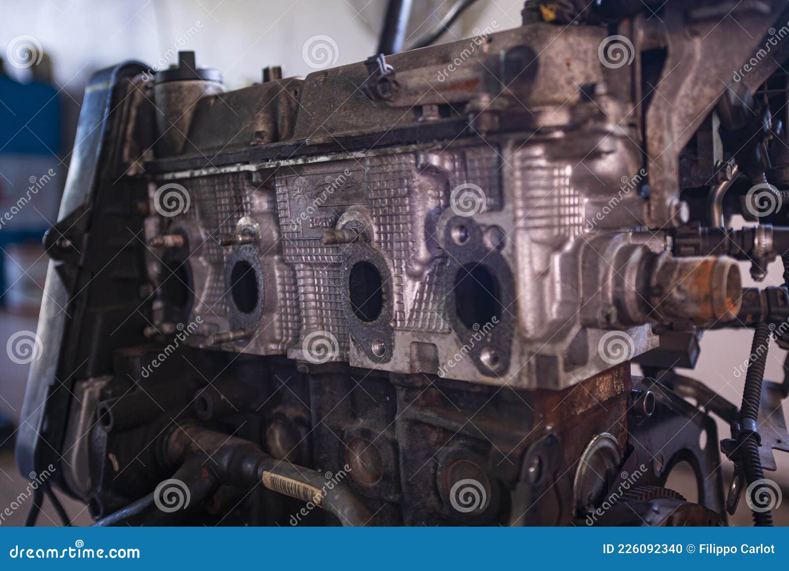 Detail of Old and Rusty Car Engine 4 Stock Photo - Image of detail ...