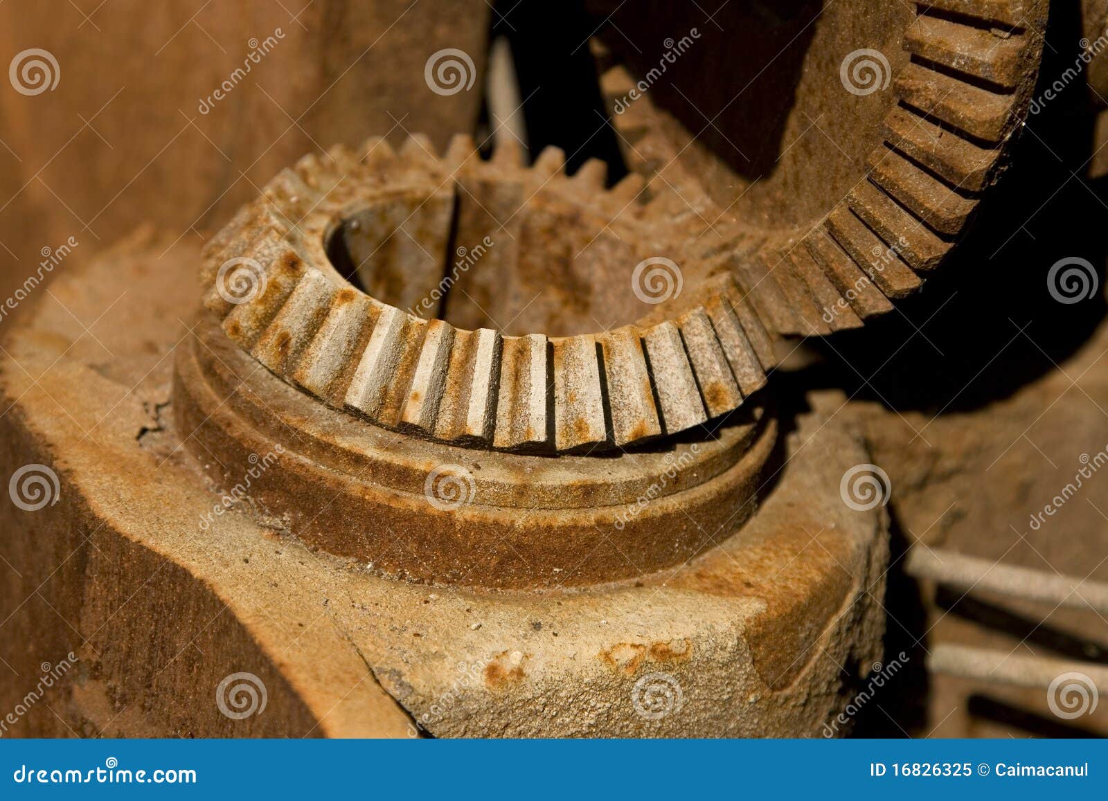 Detail of old rusty gears stock image. Image of mechanism - 16826325