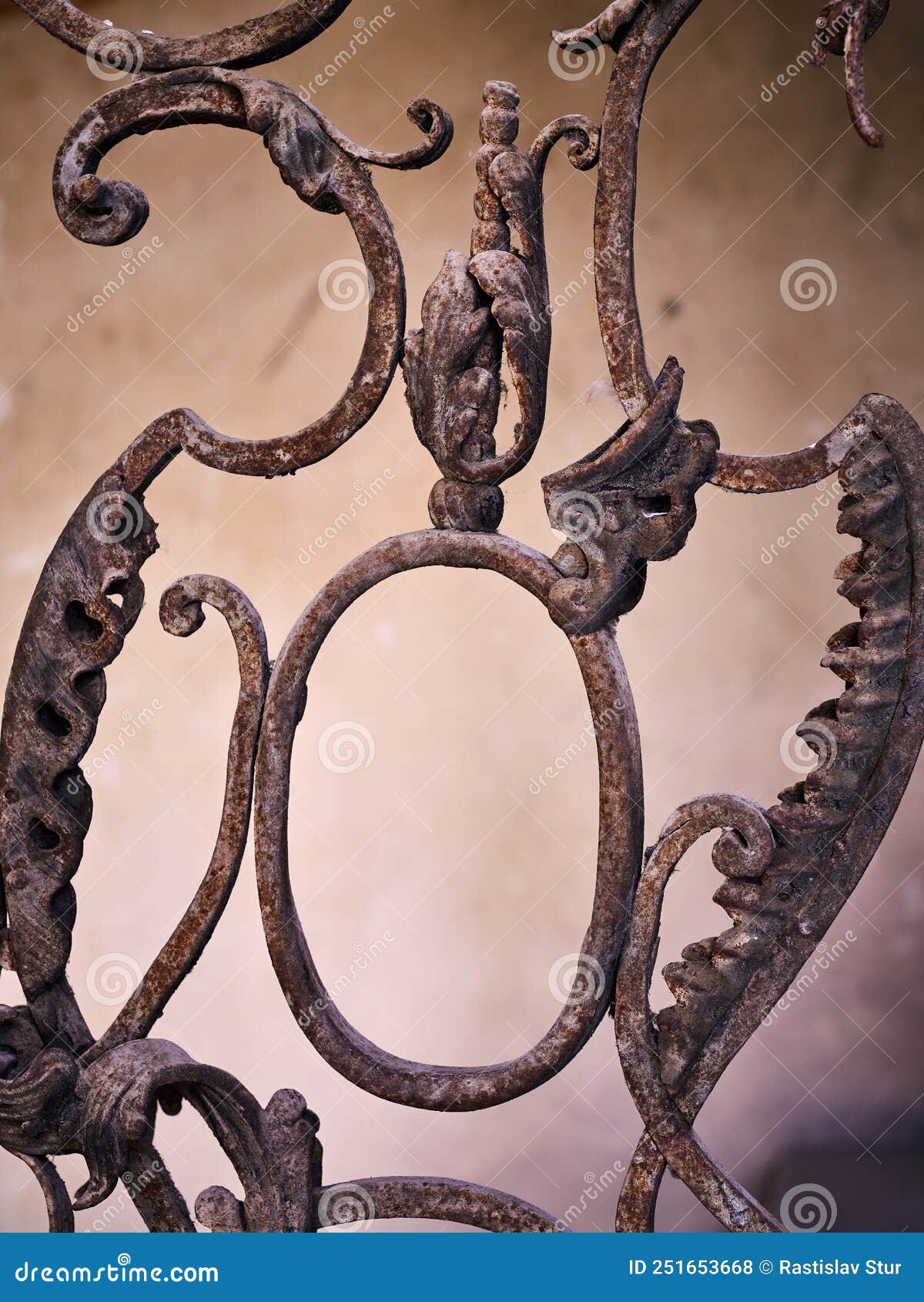 Detail of Old Rusty Metal Railing, Texture, Background Stock Photo ...