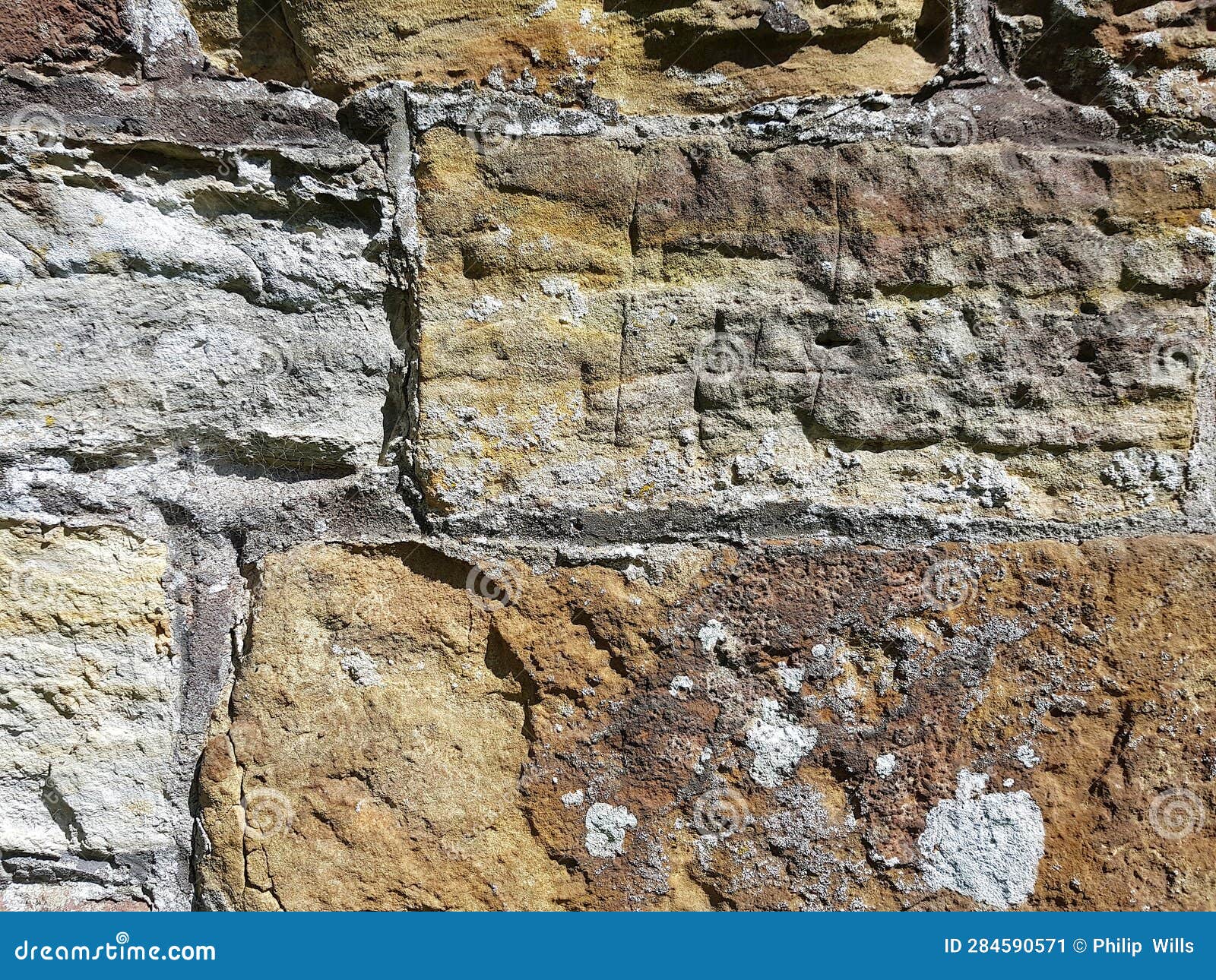 Detail from an Old Sandstone Brick Wall. Stock Image - Image of floor ...