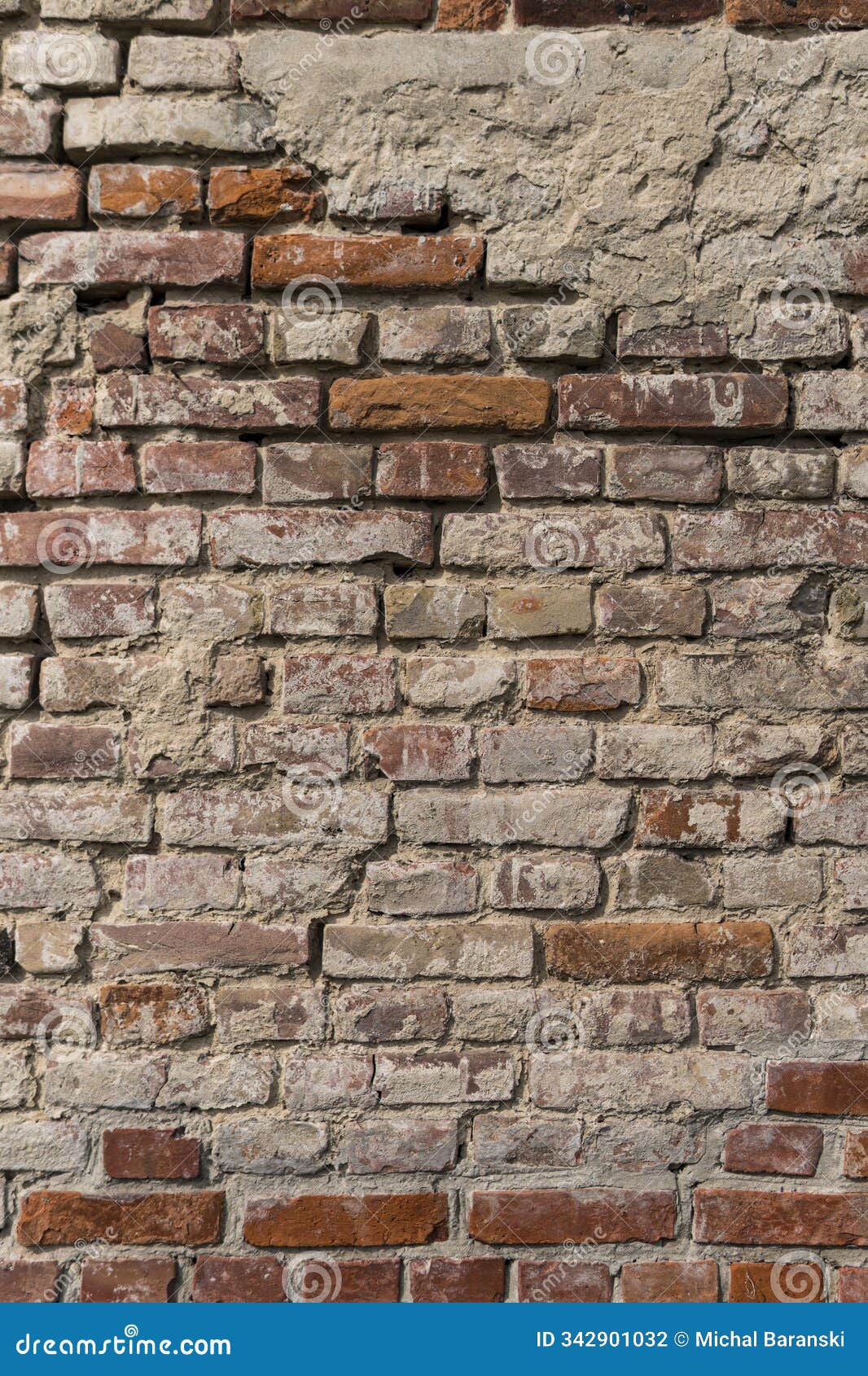 Detail of Old Somewhat Dilapidated Brick Wall Stock Photo - Image of ...